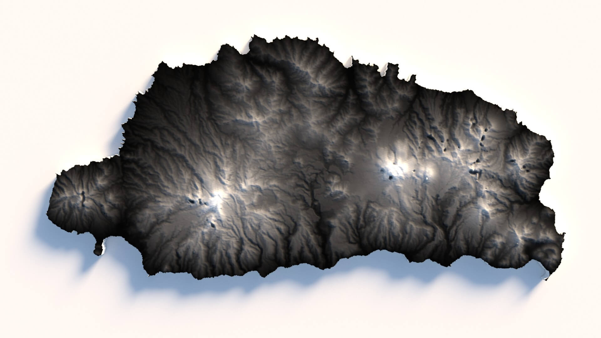 Dominica Terrain Map - 3D Model by 3dstudio