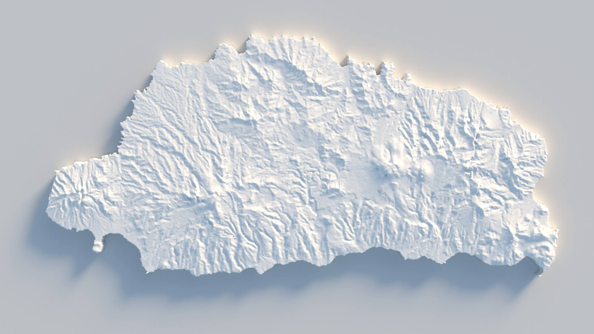 Dominica Terrain Map - 3D Model by 3dstudio