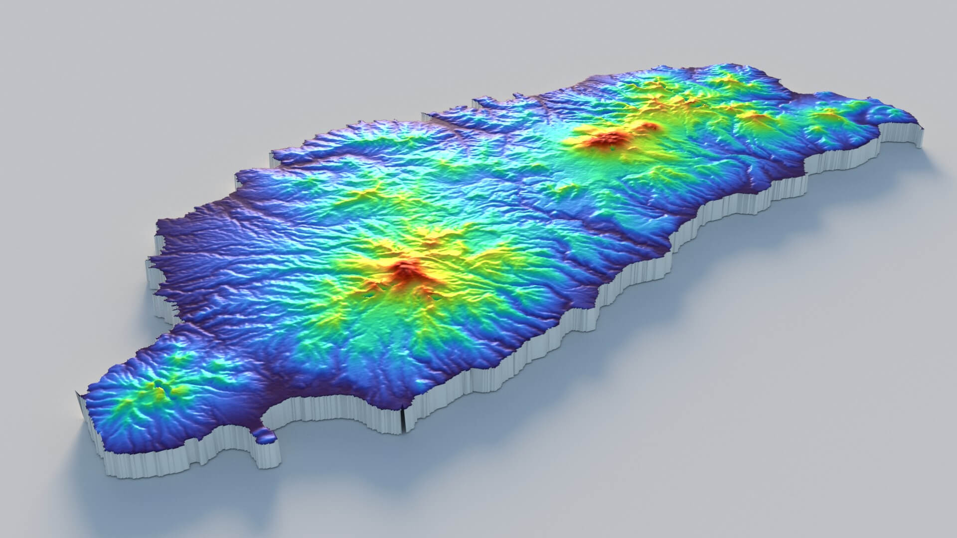 Dominica Terrain Map - 3D Model by 3dstudio