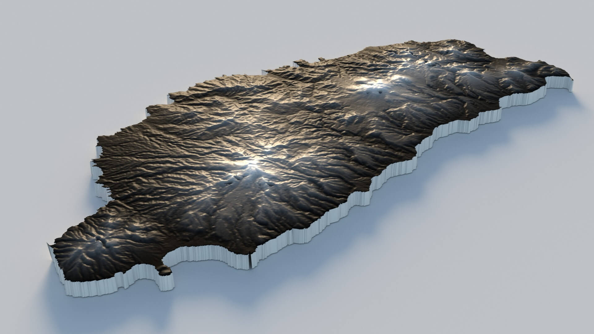 Dominica Terrain Map - 3D Model by 3dstudio