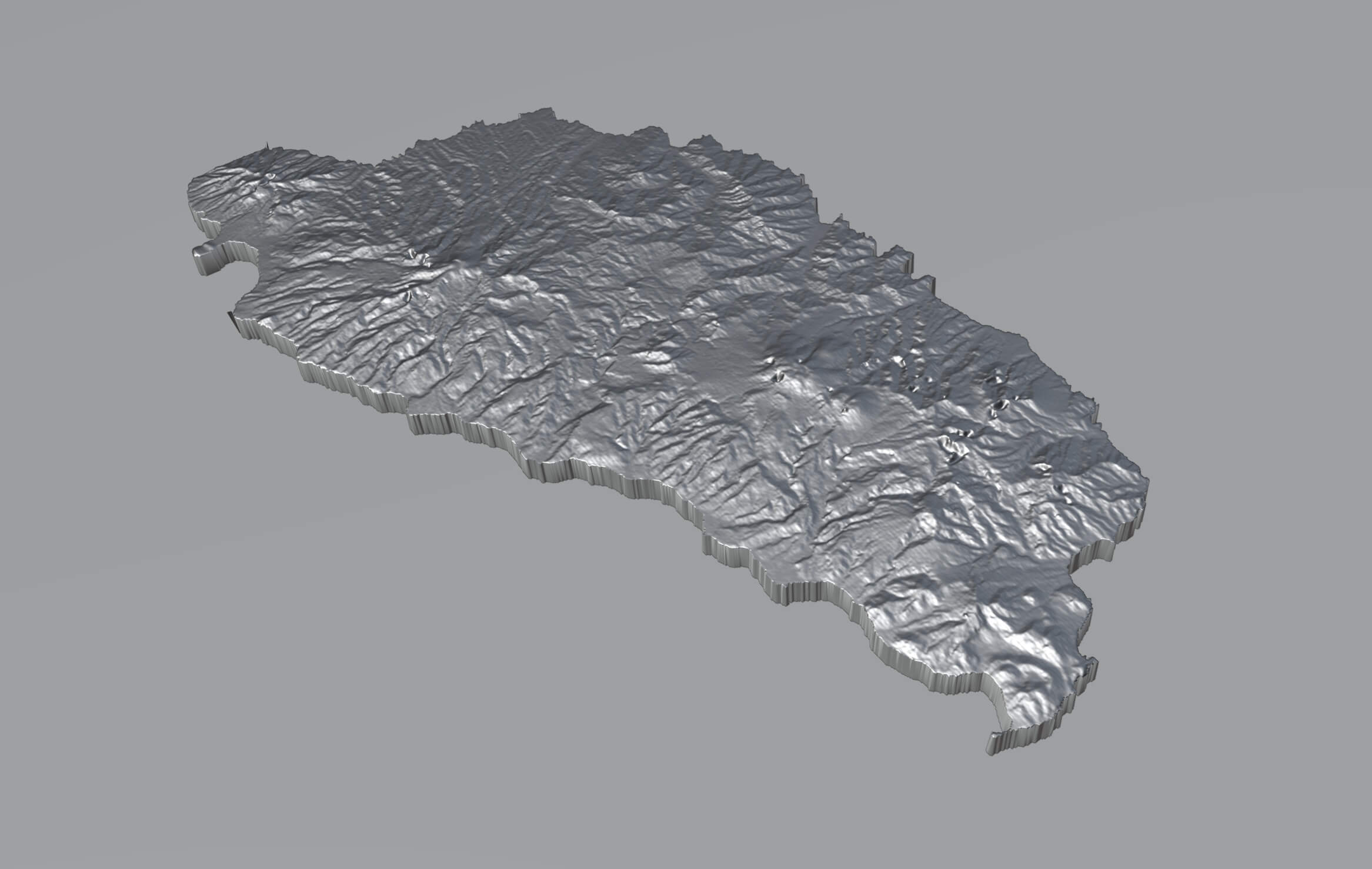 Dominica Terrain Map - 3D Model by 3dstudio