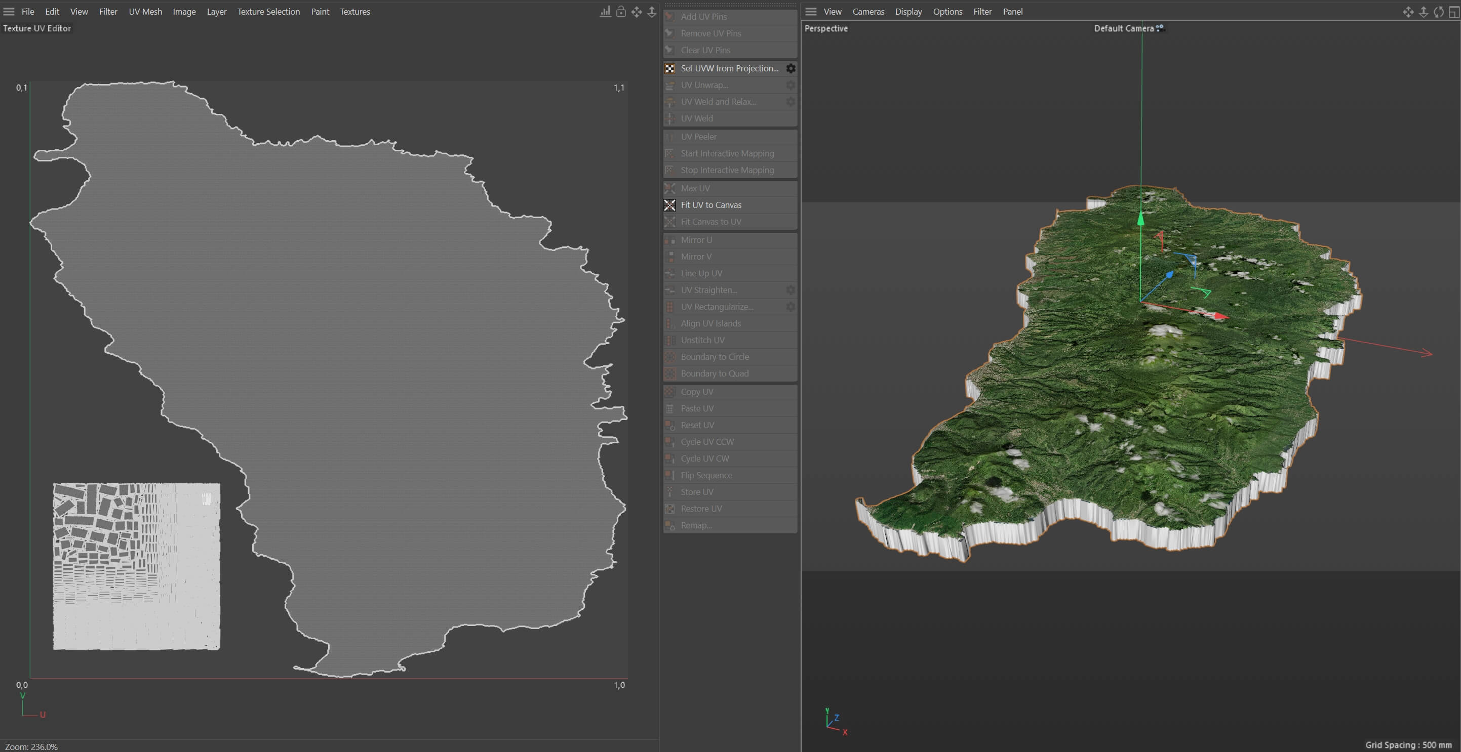 Dominica Terrain Map - 3D Model by 3dstudio