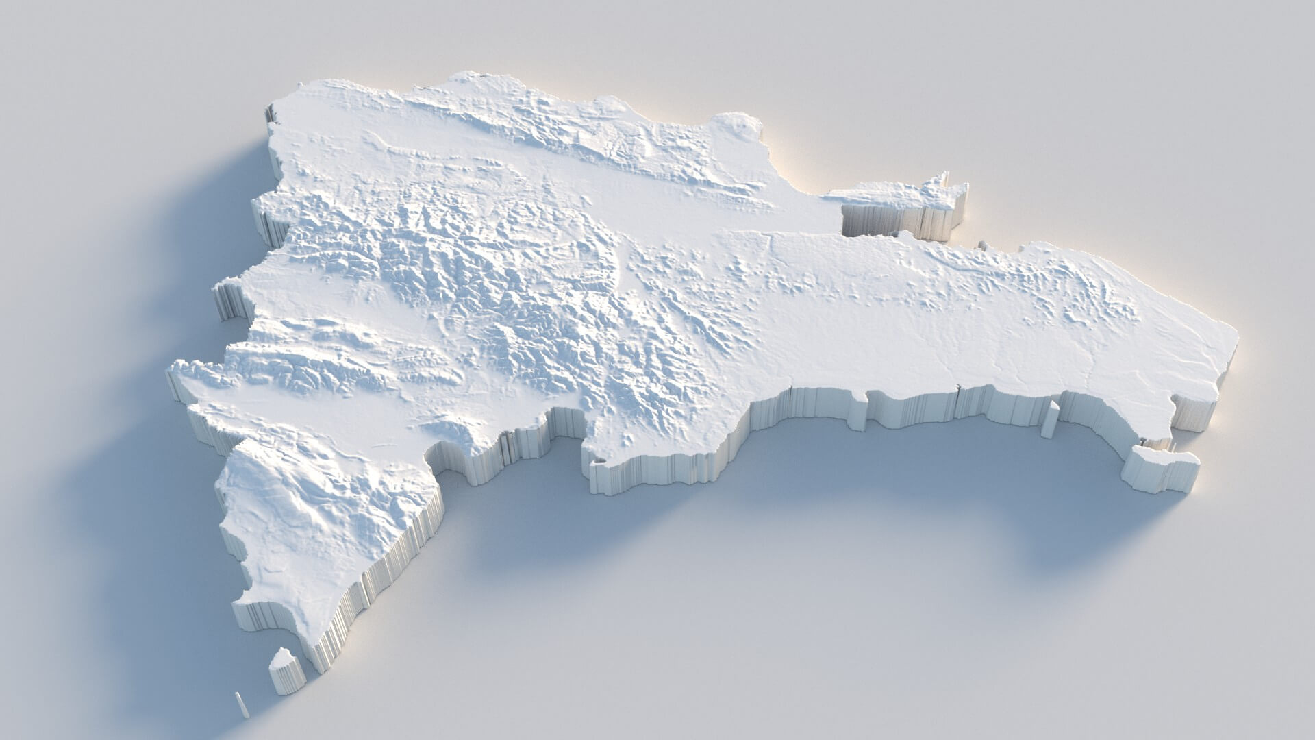 Dominican Republic Terrain Map - 3D Model by 3dstudio