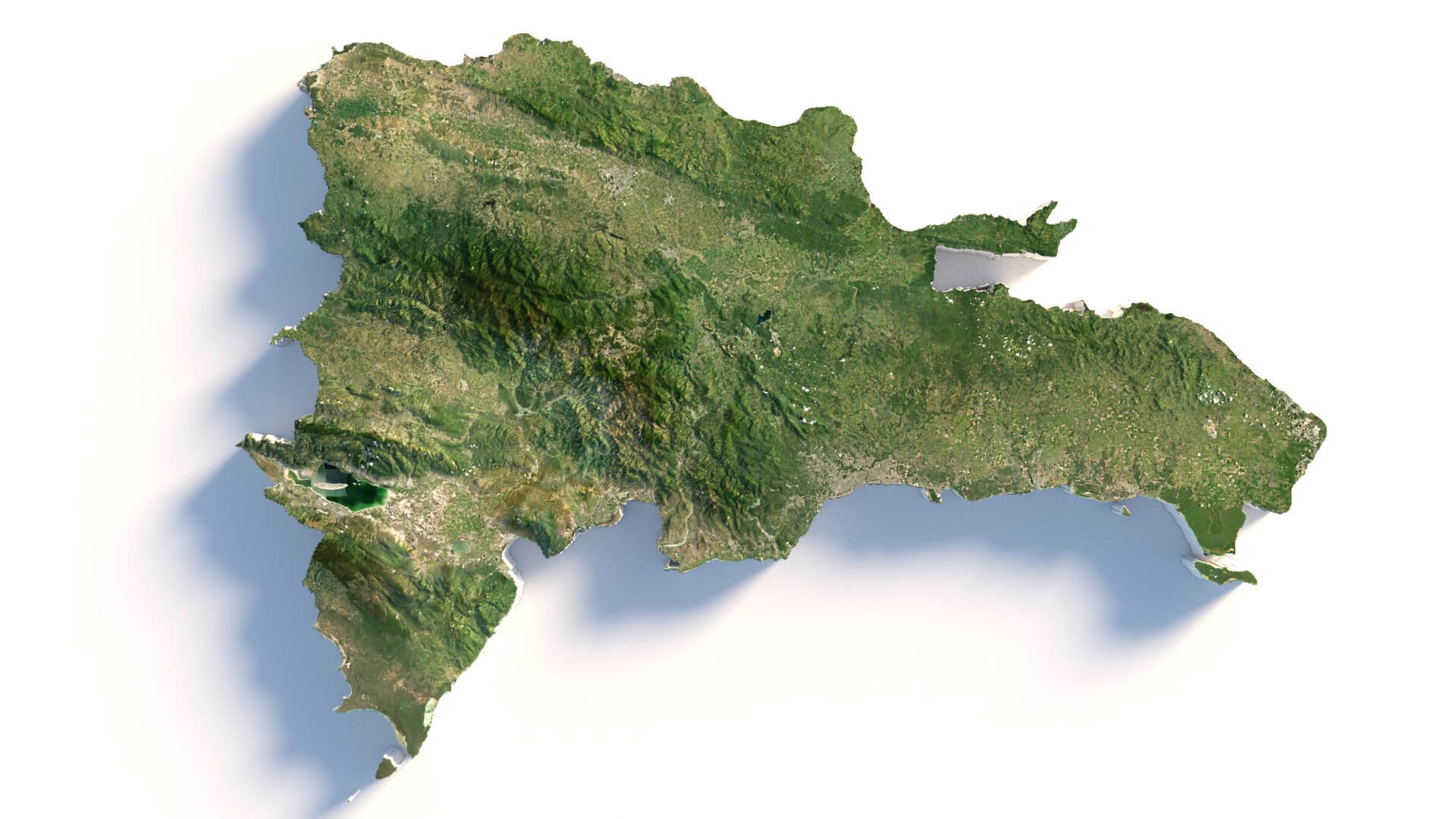 Dominican Republic Terrain Map - 3D Model by 3dstudio
