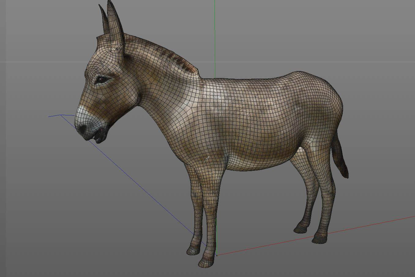Donkey - 3D Model by 3dstudio