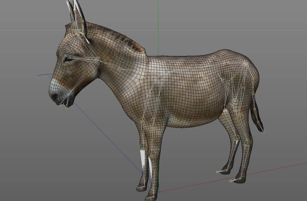 Donkey - 3D Model by 3dstudio