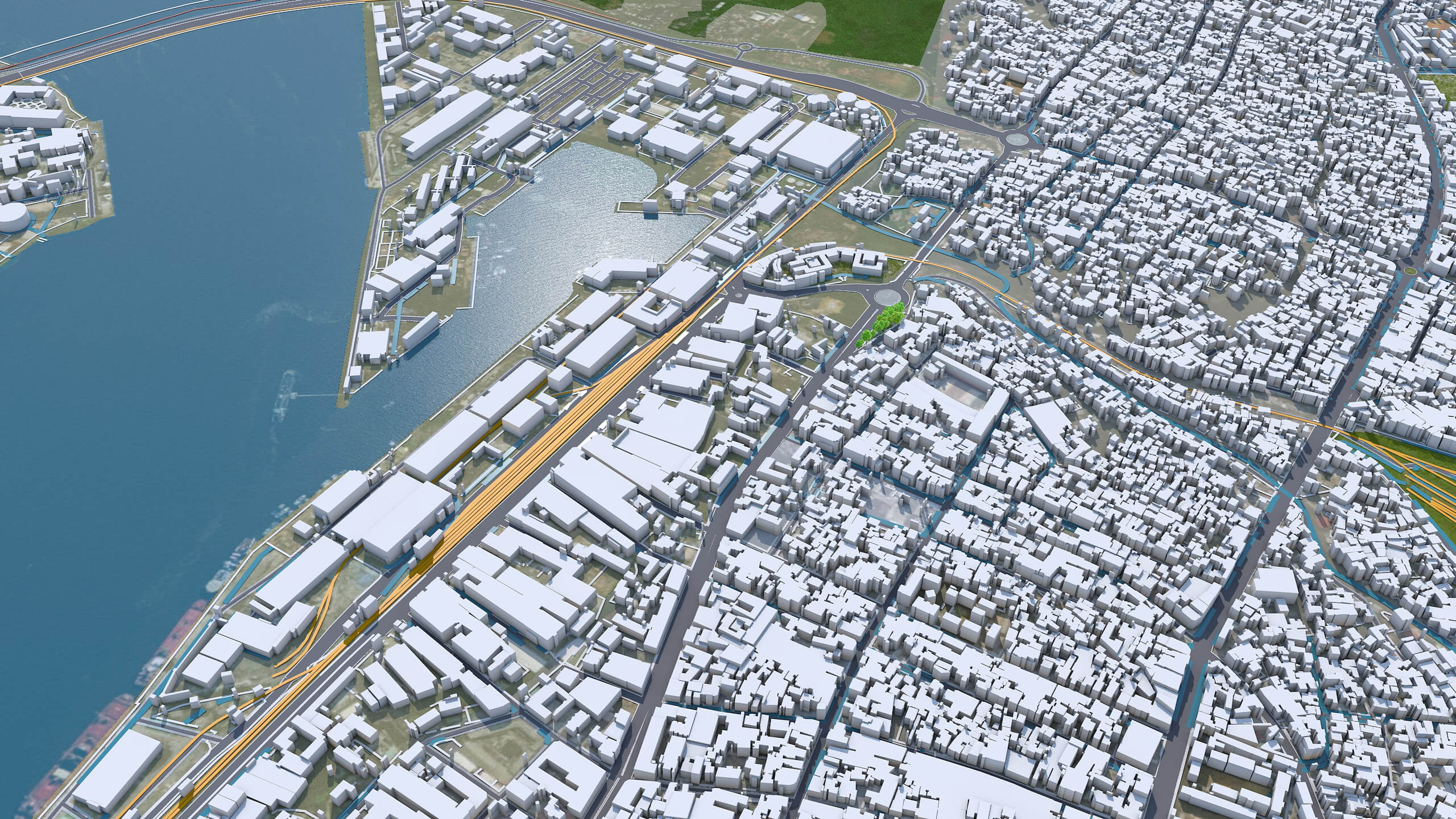 Douala Cameroon City 3D Model 30km by 3dstudio