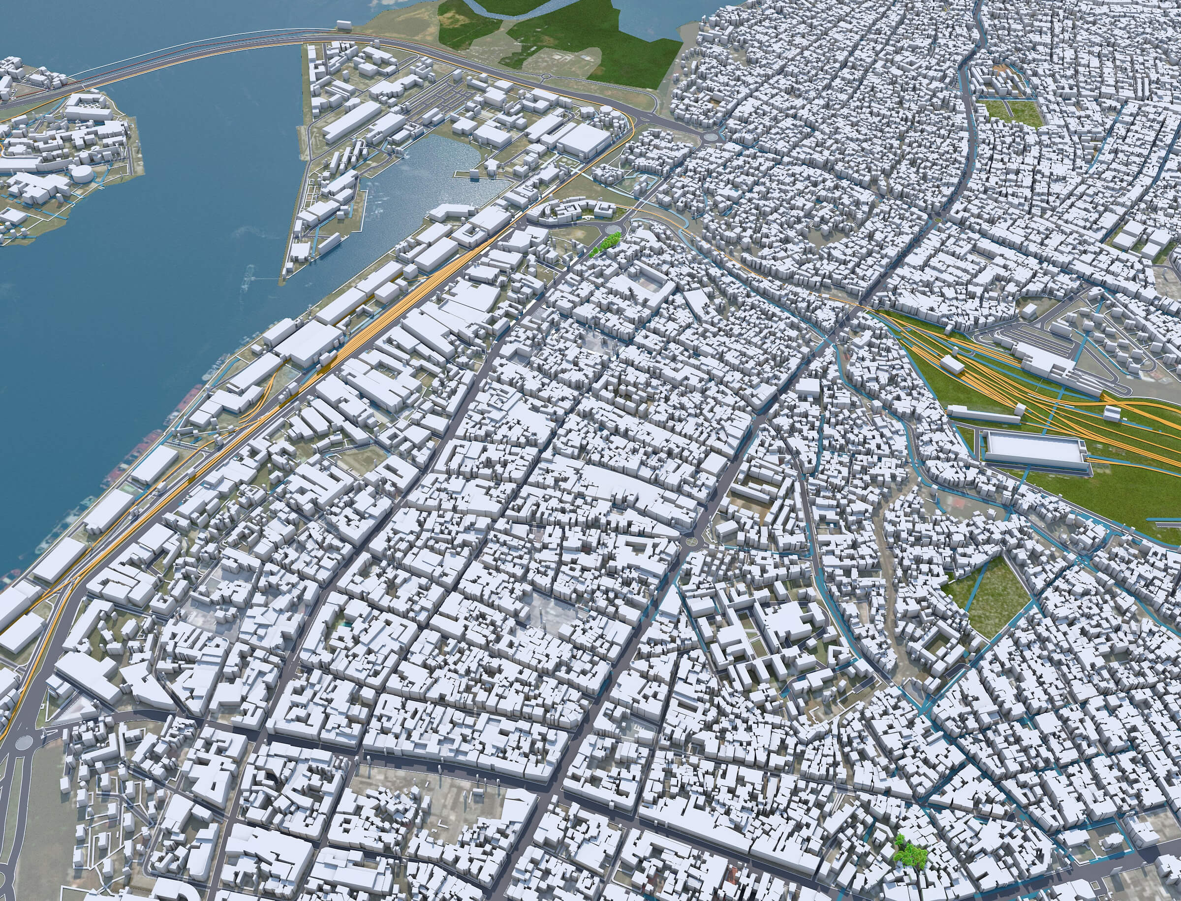 Douala City Cameroon 3D Model 30km by 3dstudio