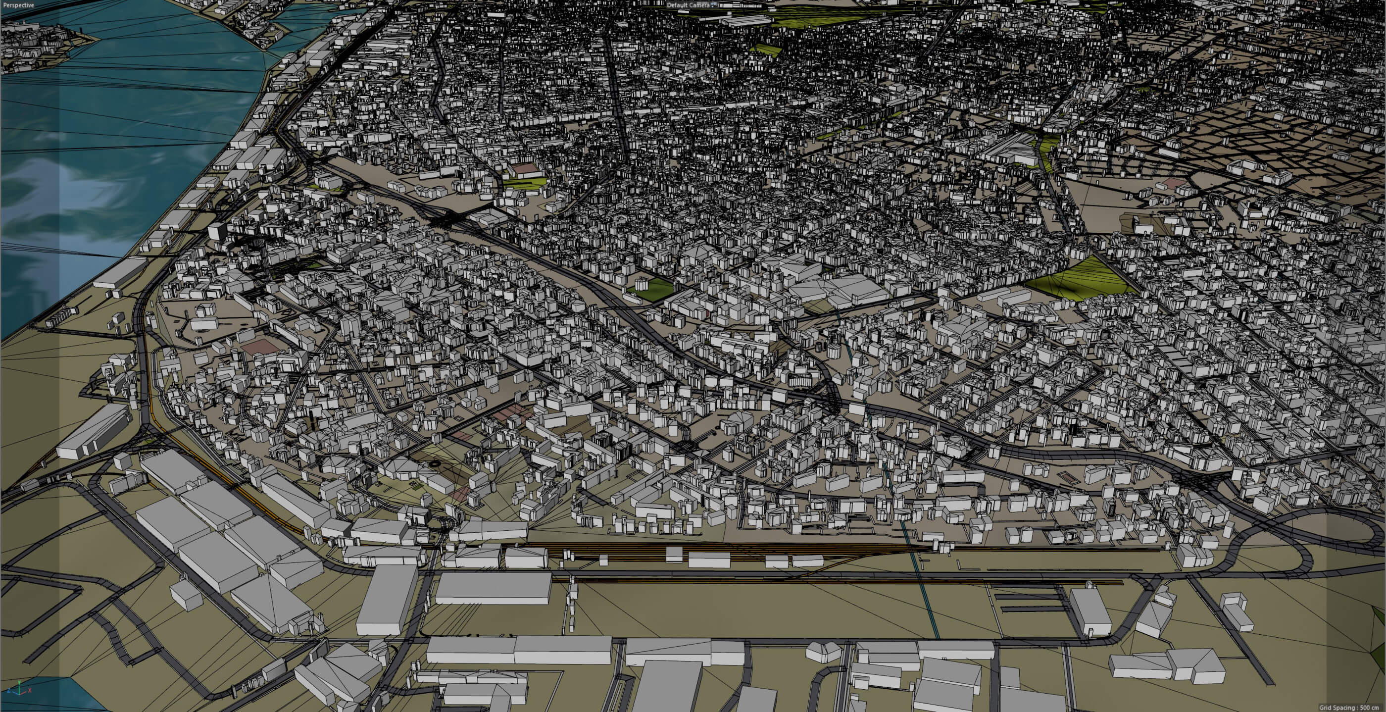 Douala City Cameroon 3D Model 30km by 3dstudio