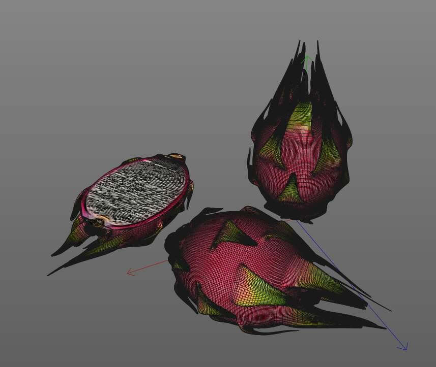 Dragon Fruit - 3D Model by 3dstudio
