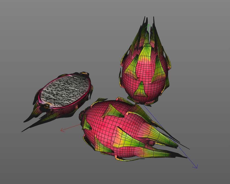 Dragon Fruit - 3D Model by 3dstudio