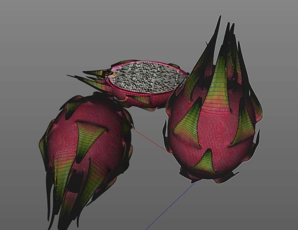 Dragon Fruit - 3D Model by 3dstudio