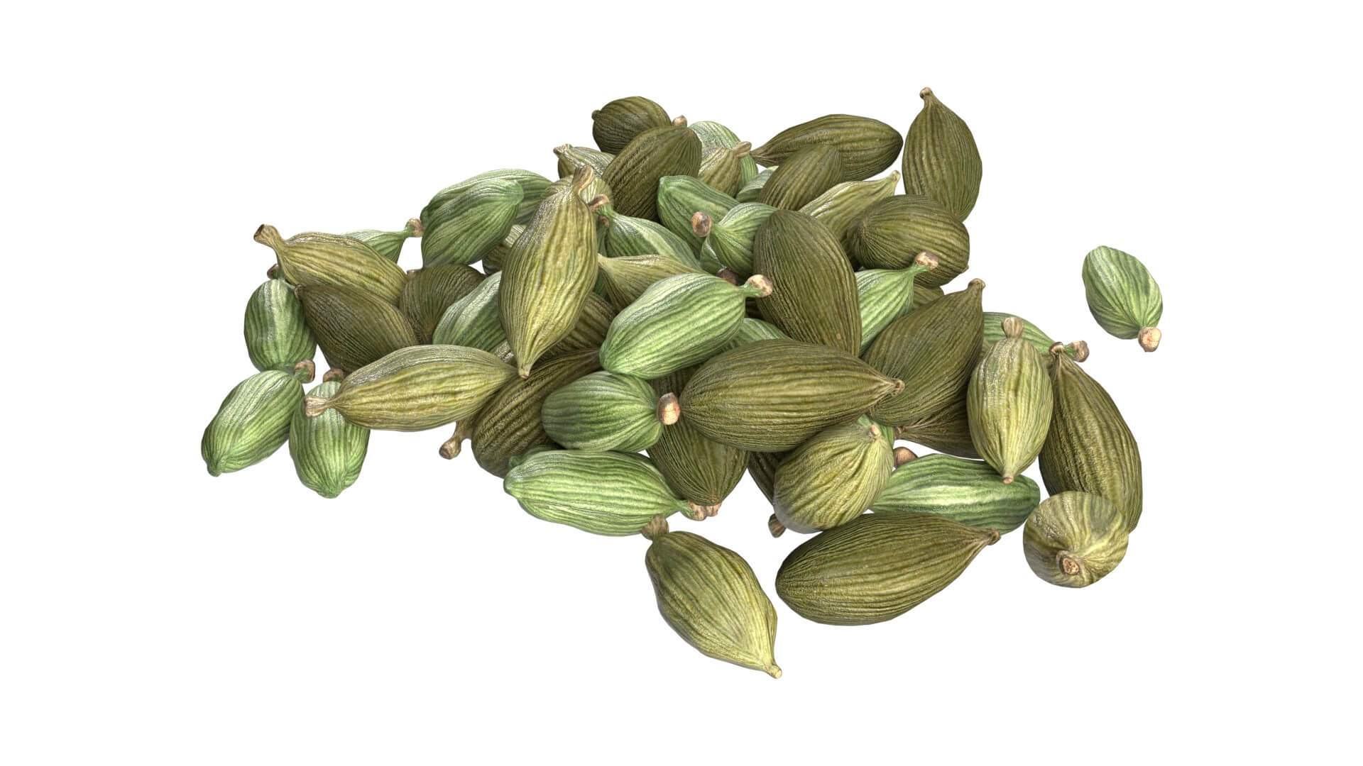 Dried Green Cardamom Pile - 3D Model by 3dstudio