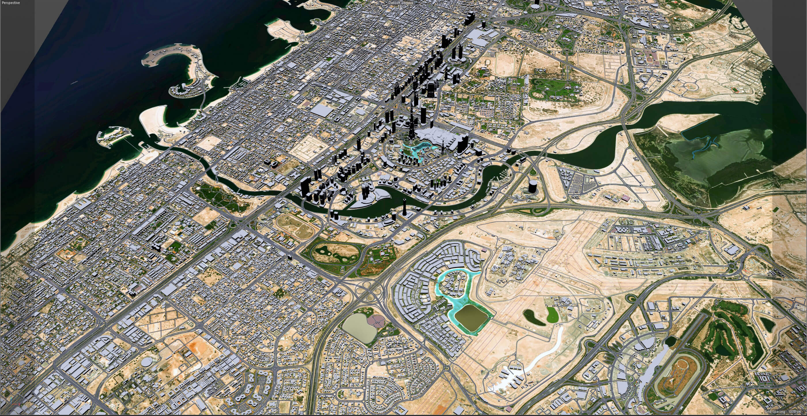 Dubai Business Bay, UAE 10km - 3D Model by 3dstudio