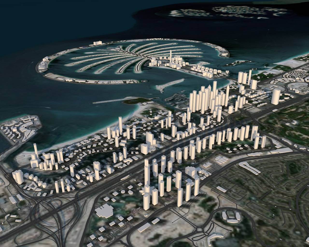 Dubai UAE - 3D Model by 3dstudio