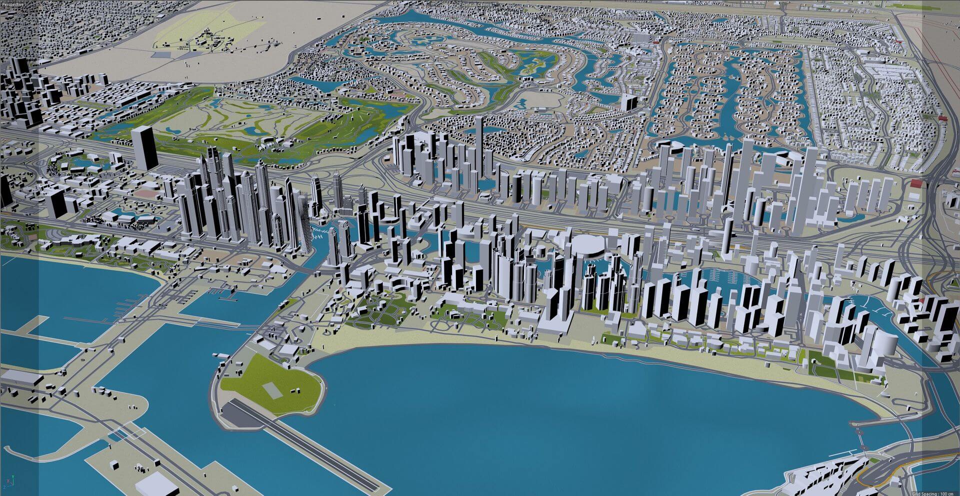 Dubai, United Arab Emirates 80km V2 - 3D Model by 3dstudio