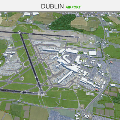Dublin Airport - 3D Model by 3dstudio