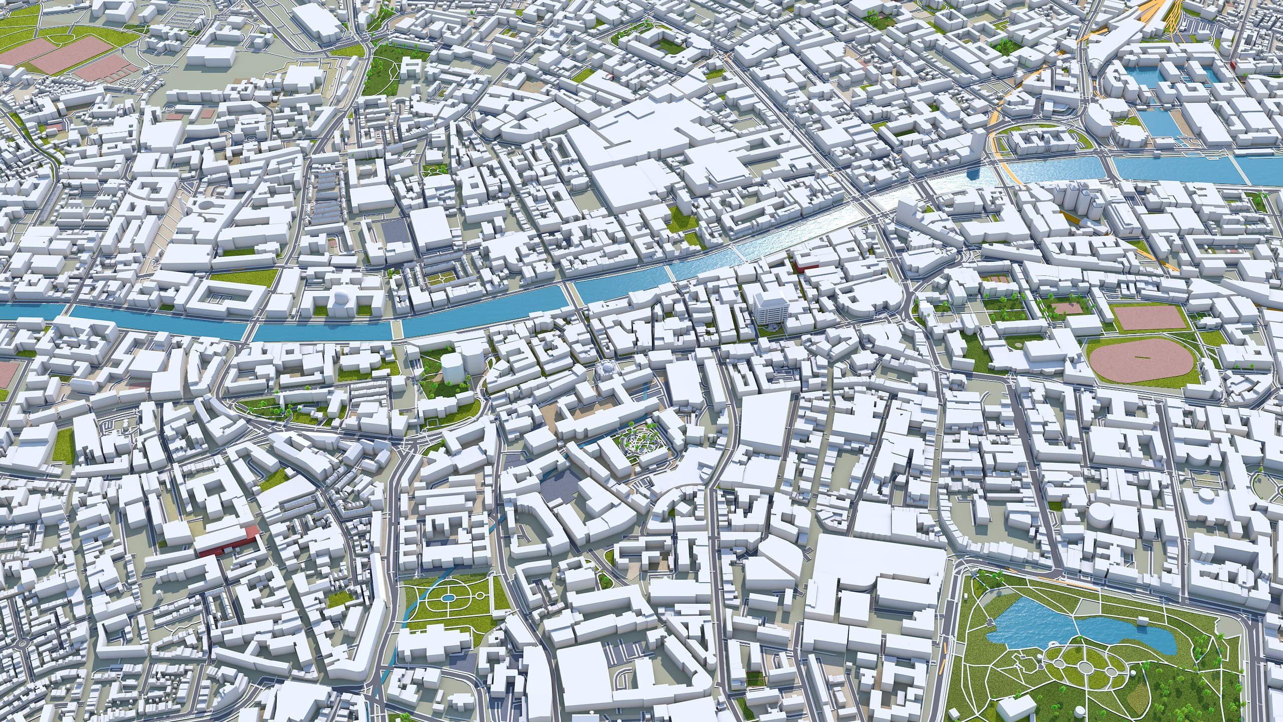 Dublin Ireland 60km - 3D Model by 3dstudio