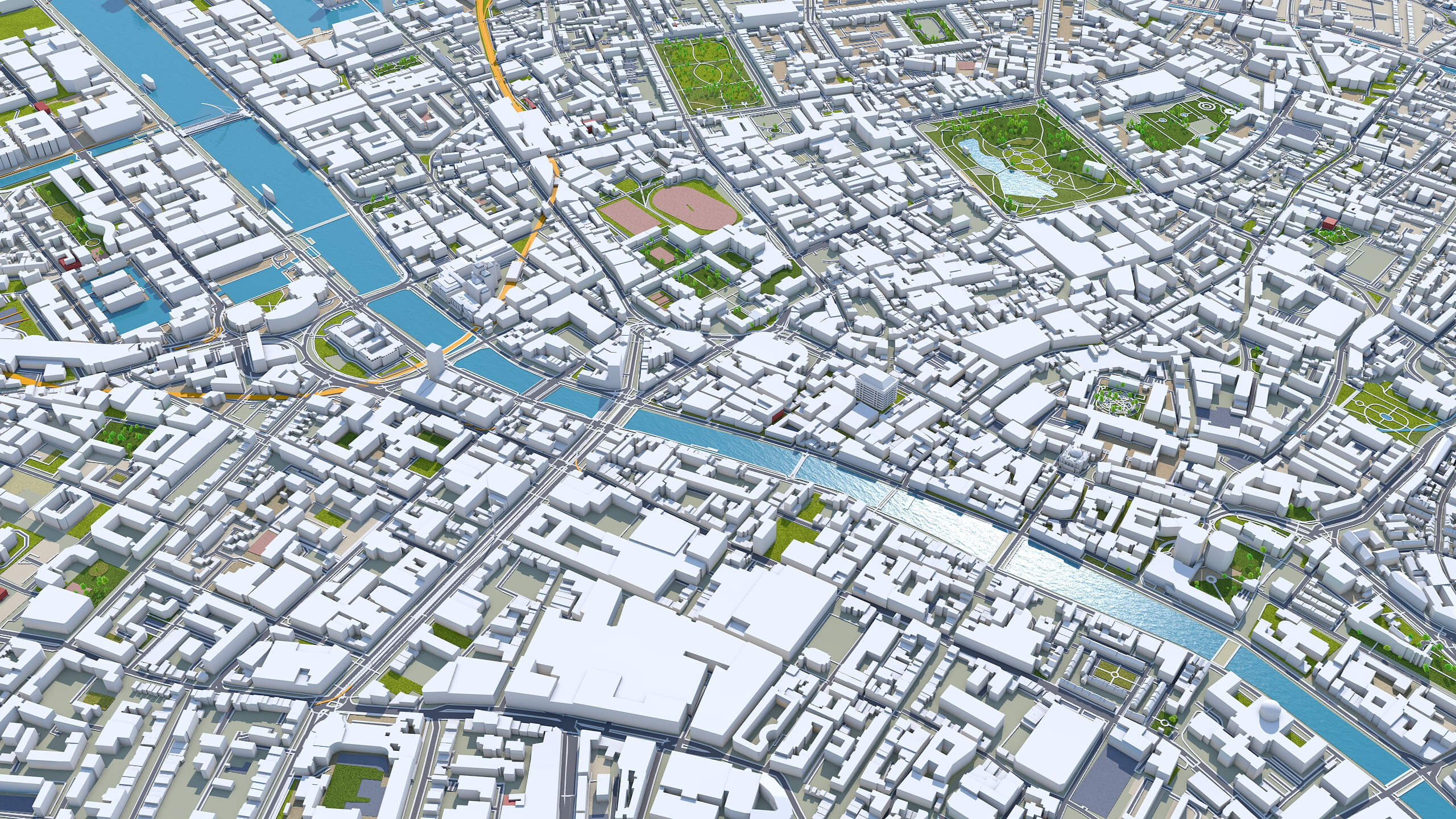 Dublin Ireland 60km - 3D Model by 3dstudio