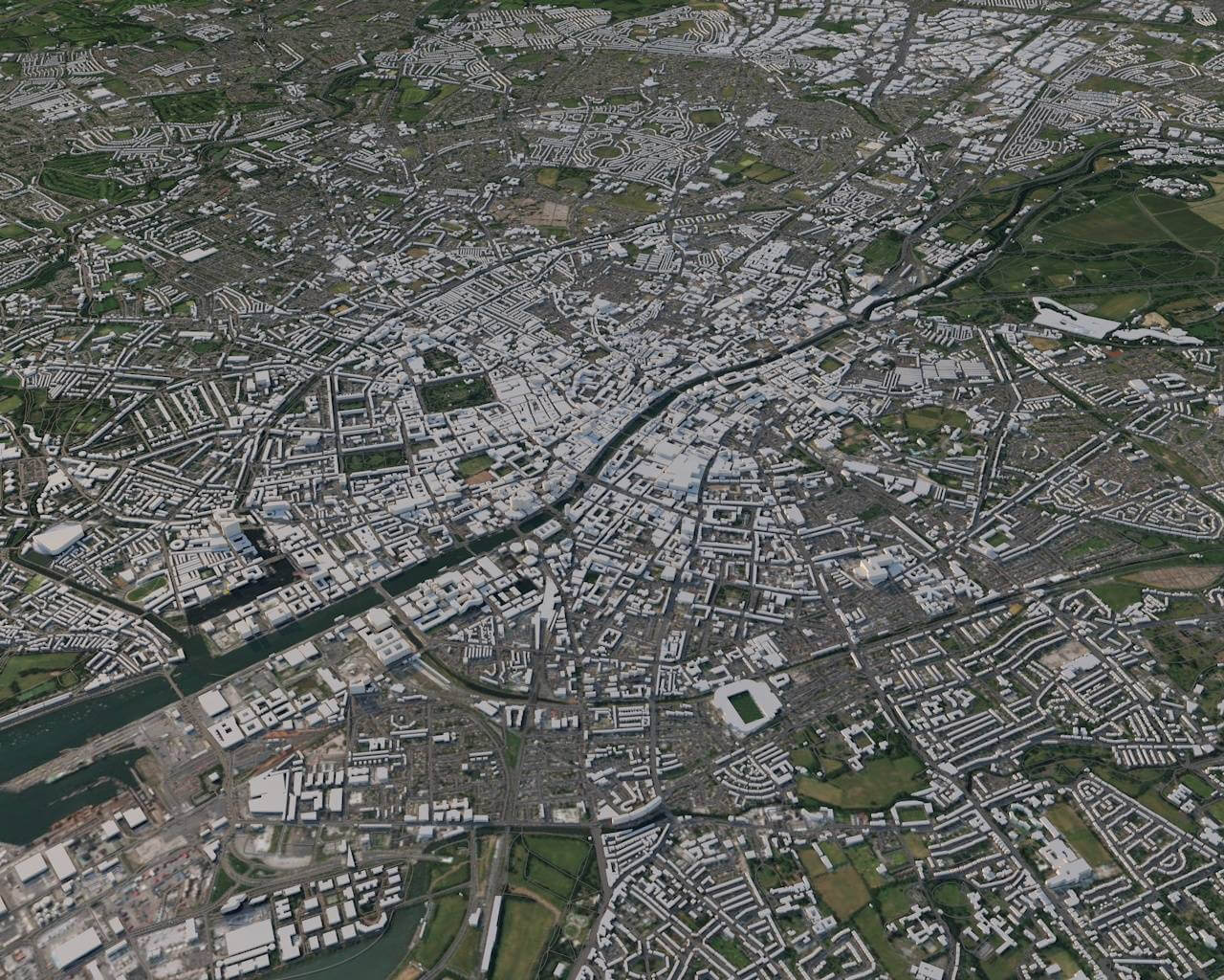 Dublin Ireland - 3D Model by 3dstudio