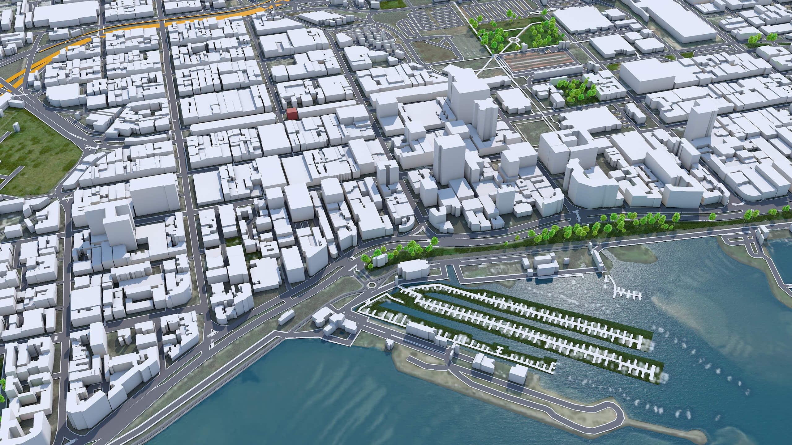 Durban City South Africa 3D Model 30km by 3dstudio
