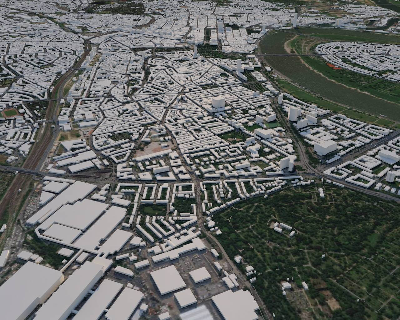 Dusseldorf Germany - 3D Model by 3dstudio