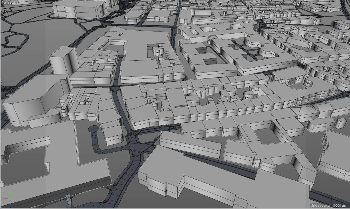 Dusseldorf Germany - 3D Model by 3dstudio