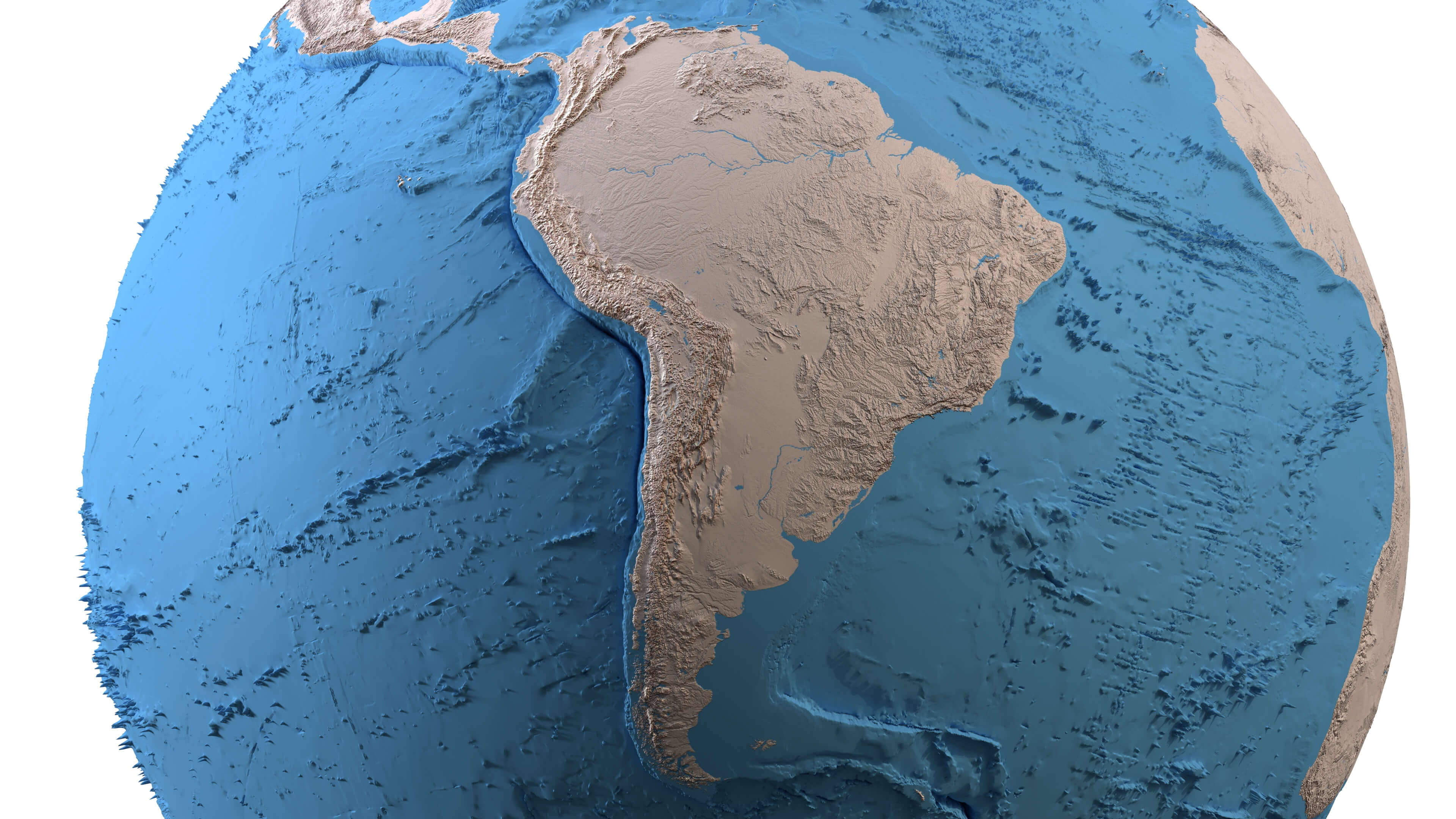 Earth Clay Shaded Globe - 3D Model by 3dstudio