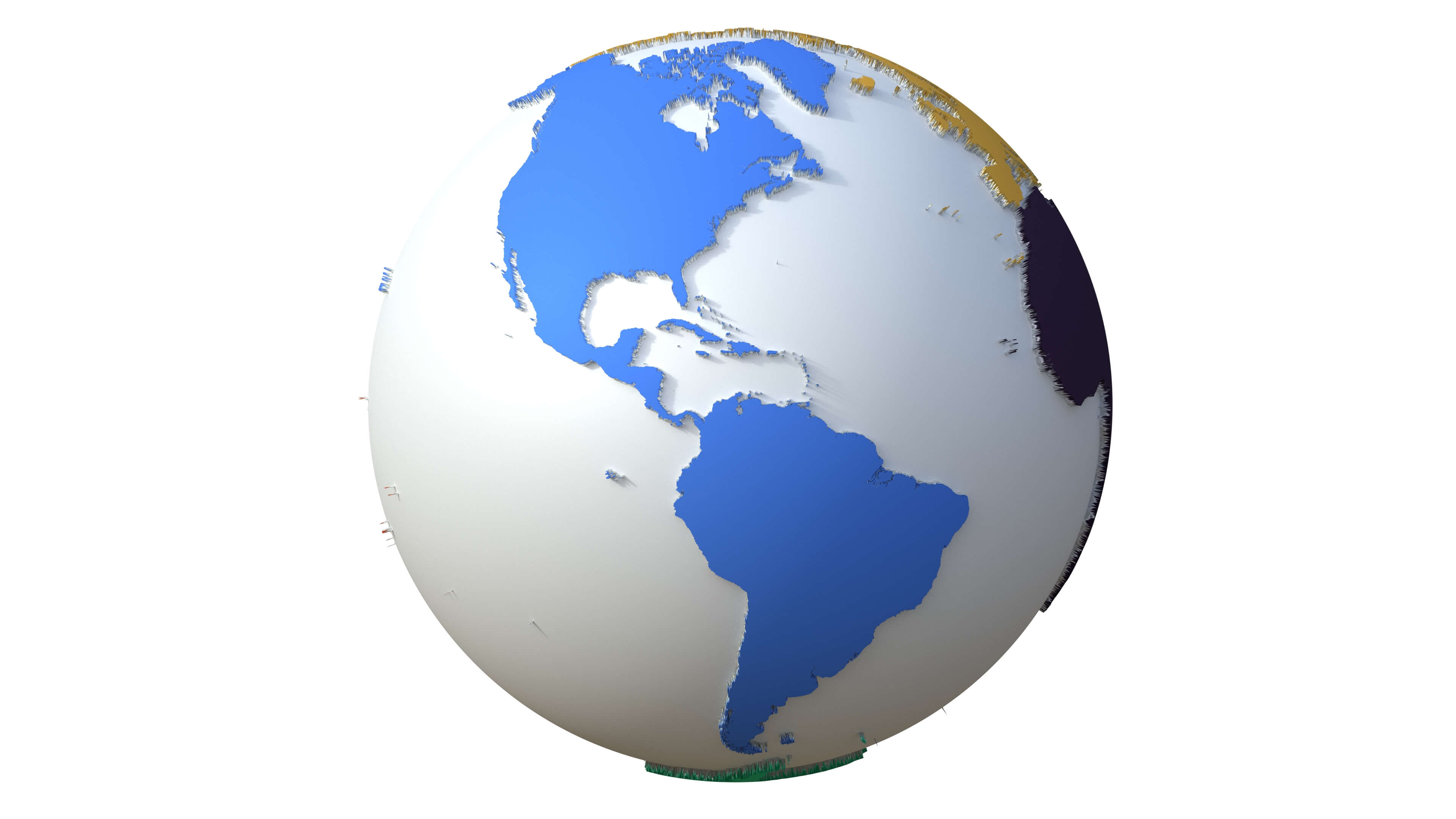 Earth Continents Globe - 3D Model by 3dstudio