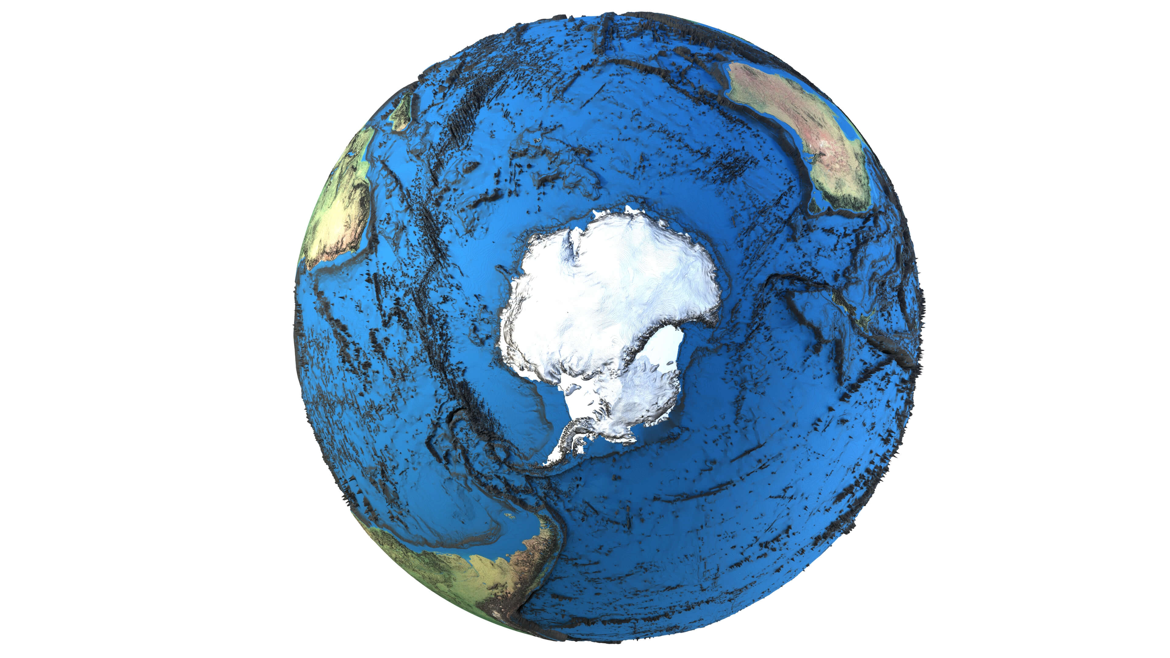 Earth Contours Map Globe - 3D Model by 3dstudio