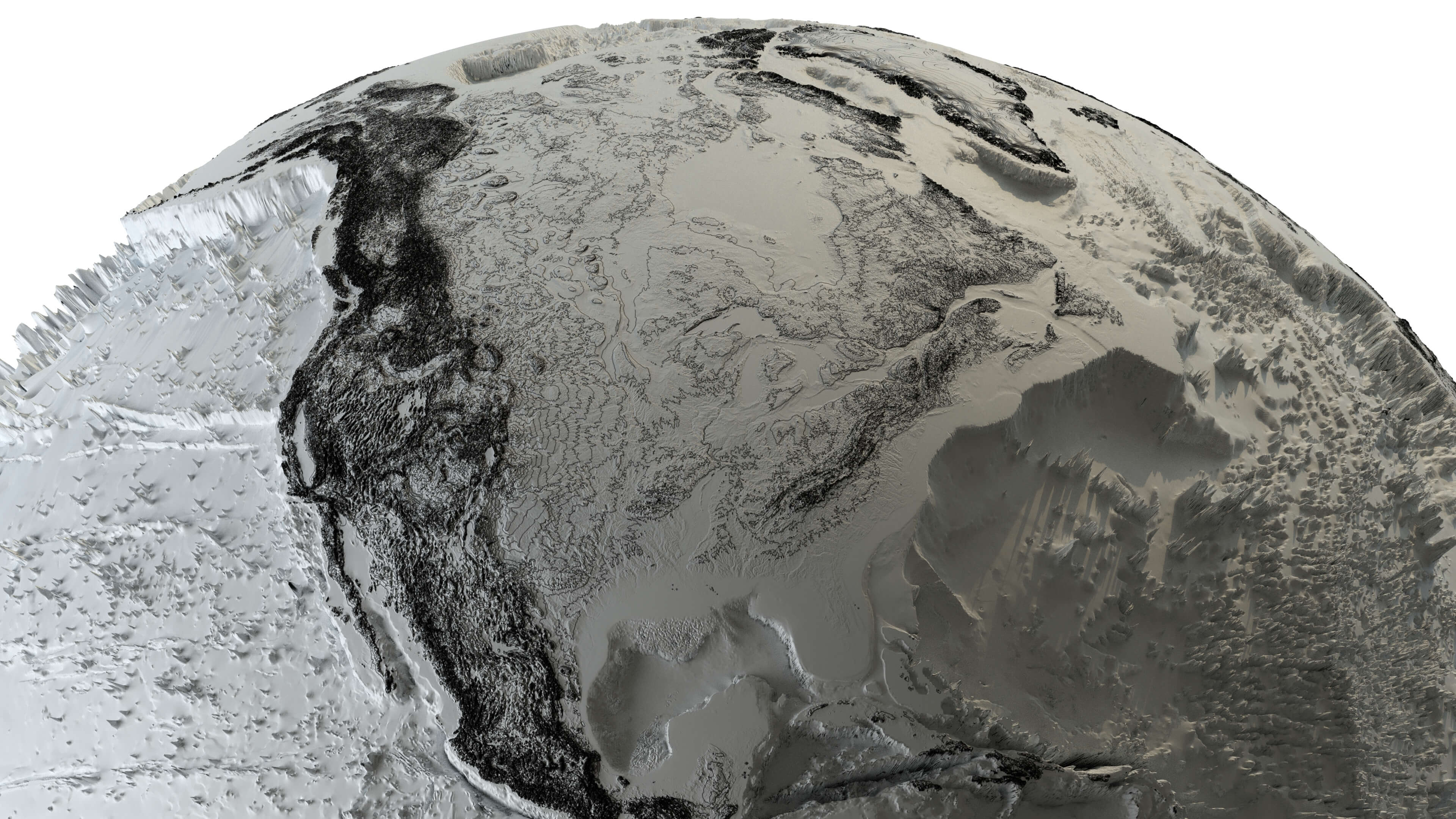 Earth Contours Map Globe - 3D Model by 3dstudio