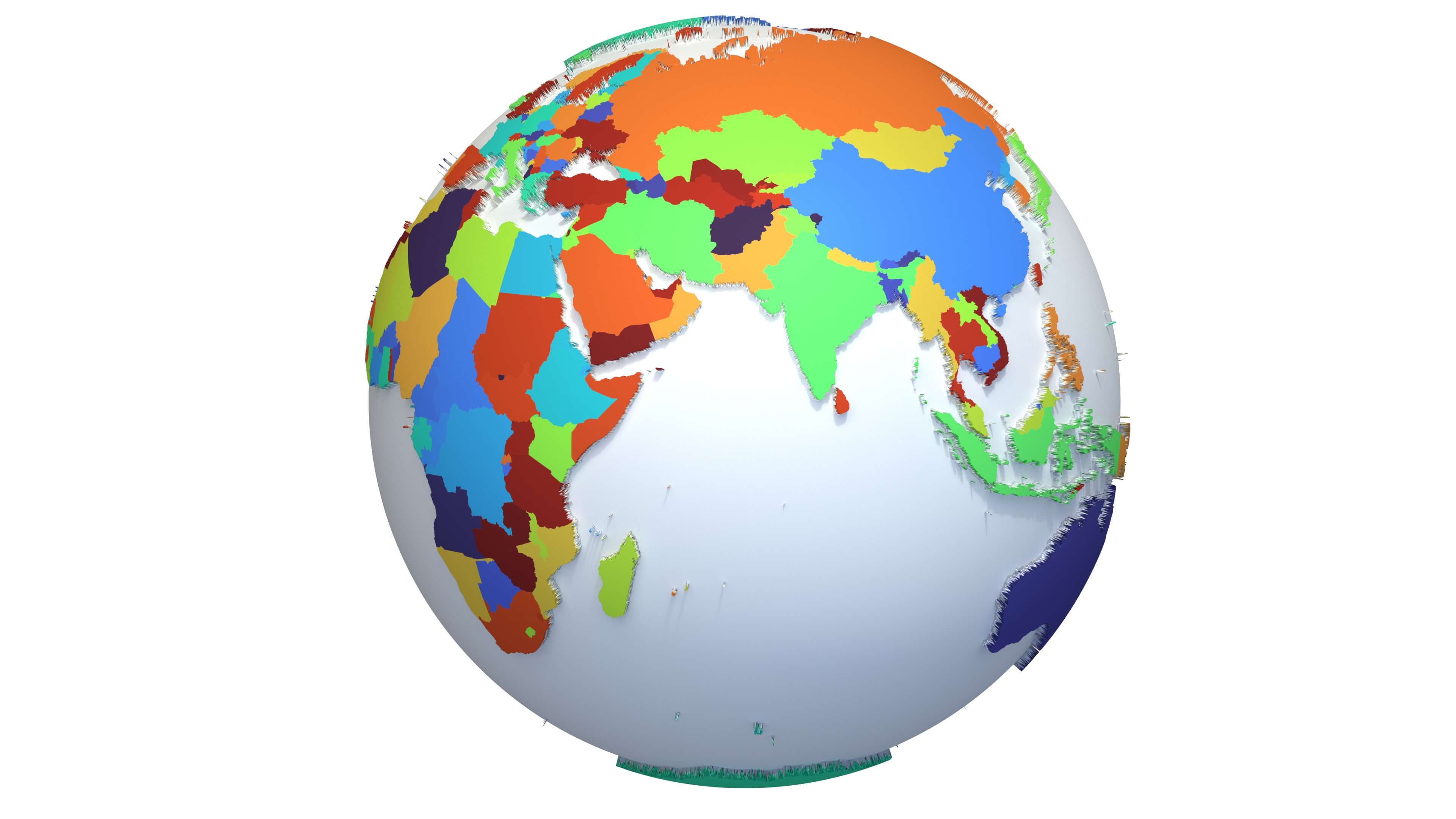 Earth Countries Globe - 3D Model by 3dstudio