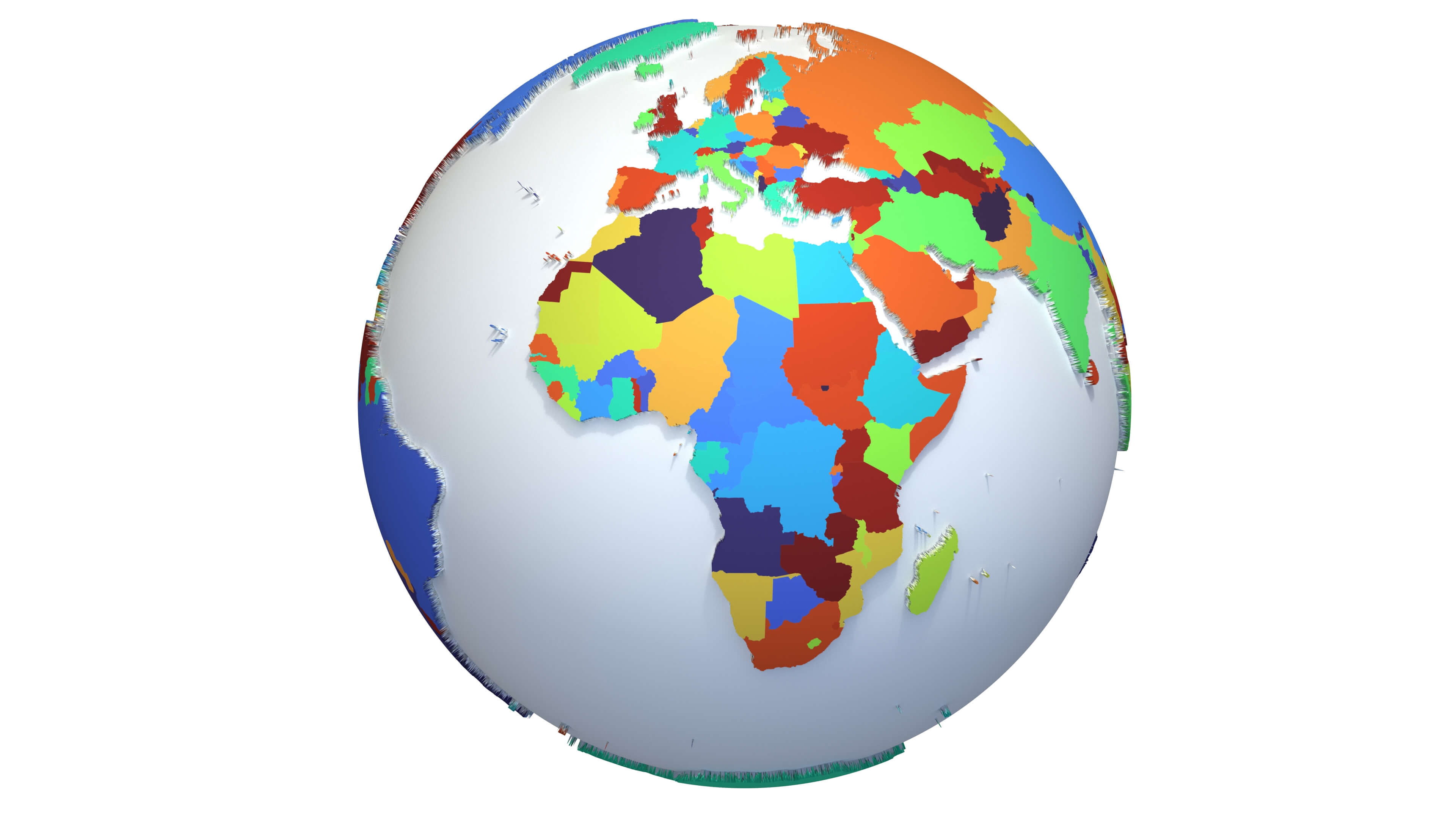 Earth Countries Globe - 3D Model by 3dstudio