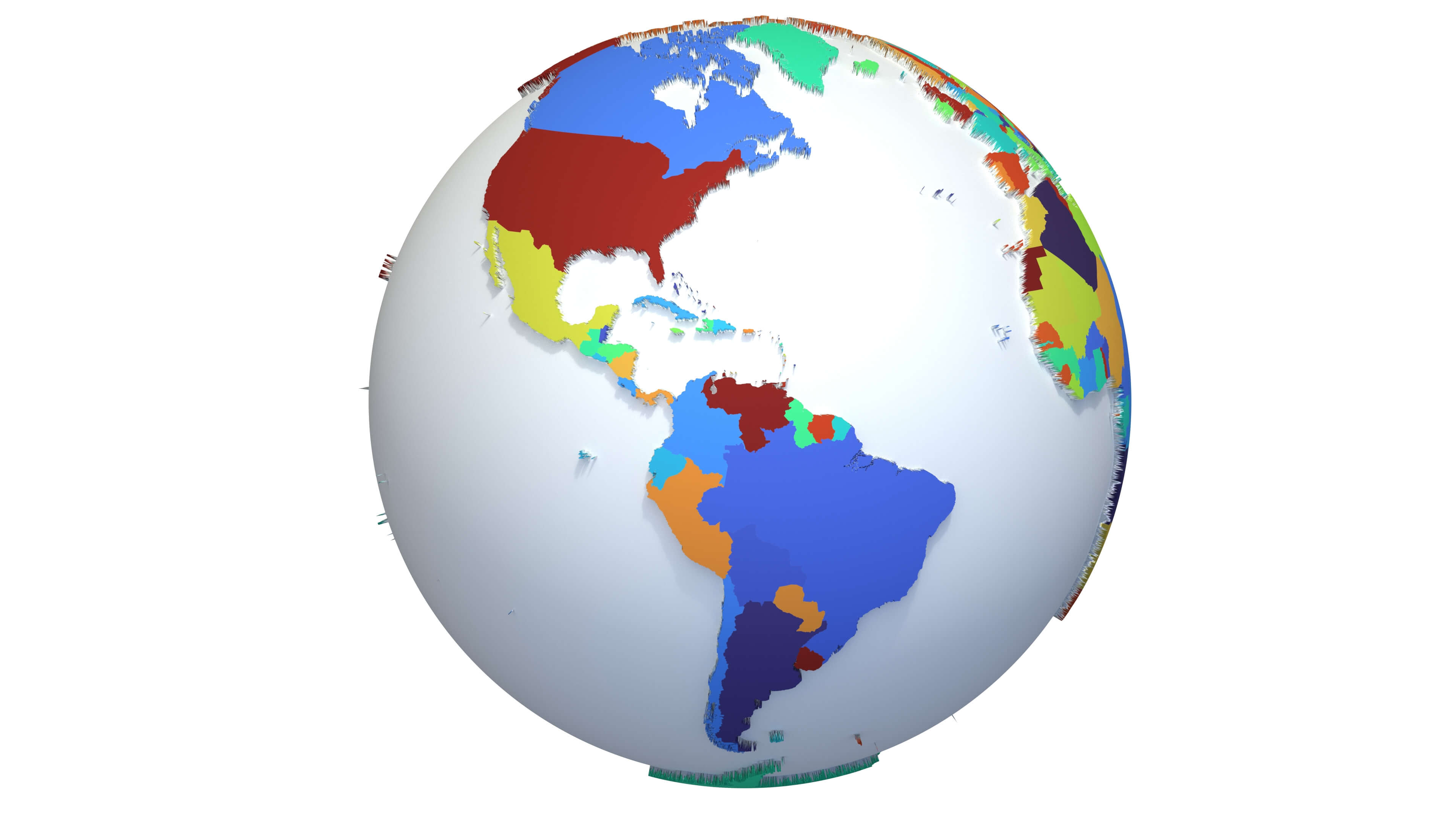 Earth Countries Globe - 3D Model by 3dstudio