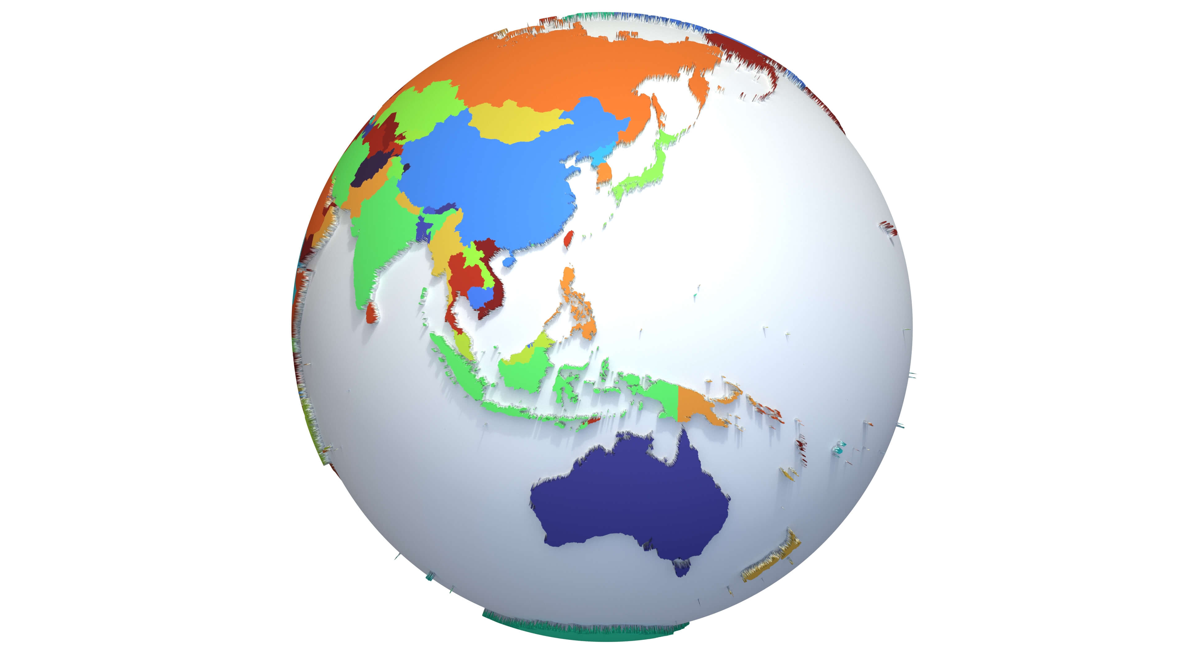 Earth Countries Globe - 3D Model by 3dstudio