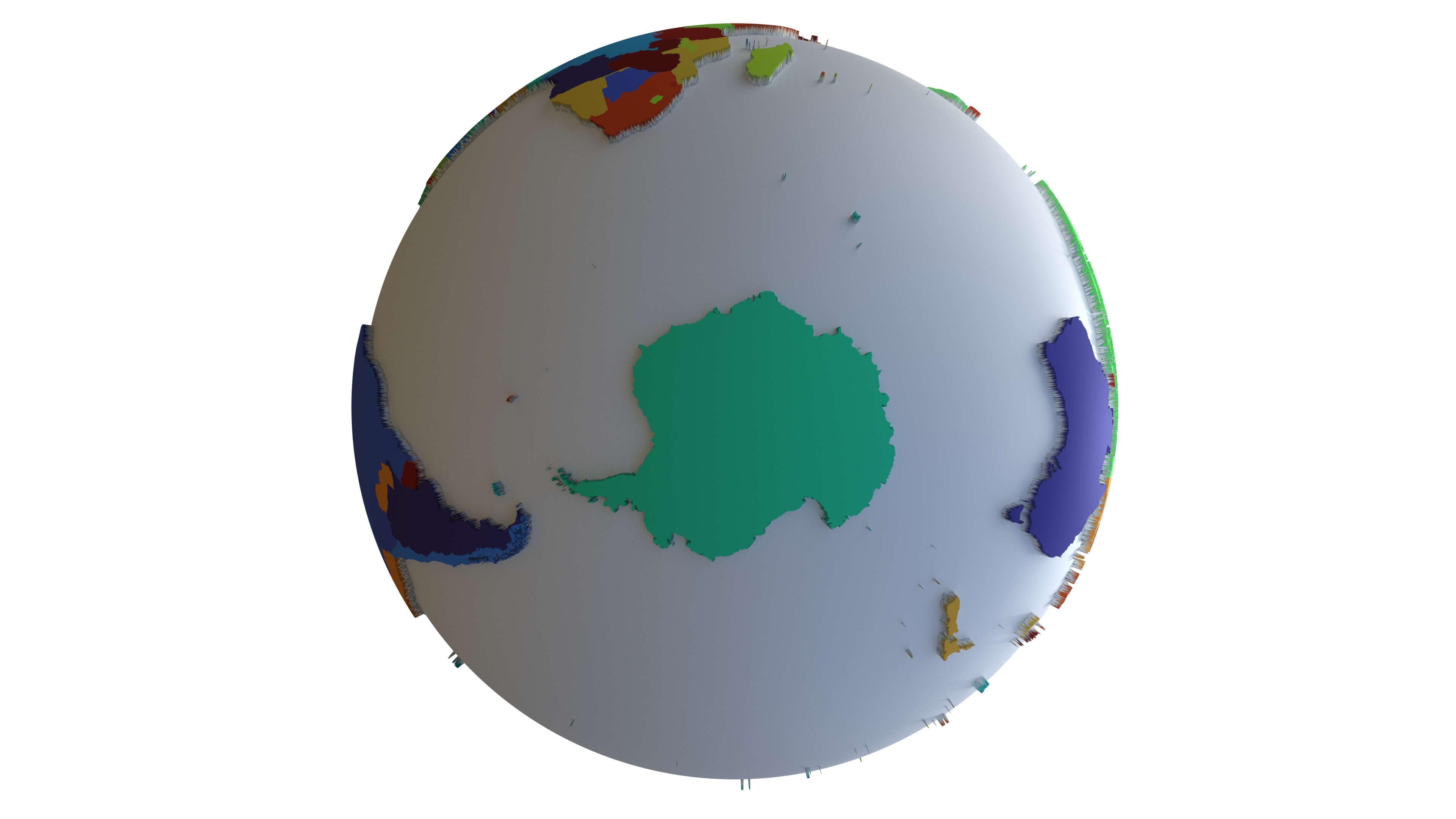 Earth Countries Globe - 3D Model by 3dstudio