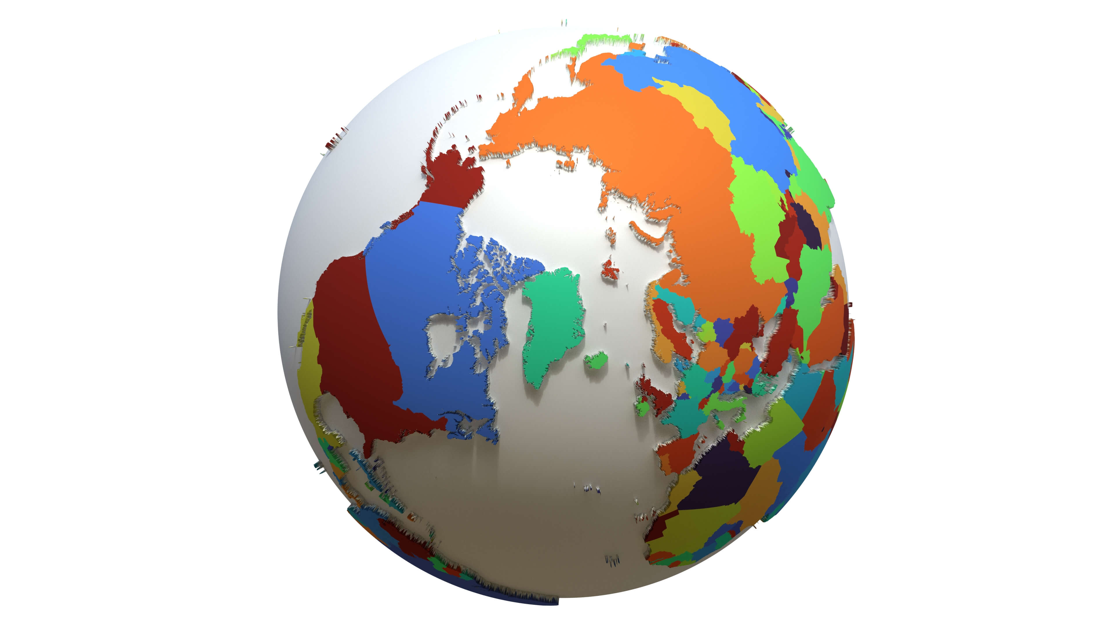 Earth Countries Globe - 3D Model by 3dstudio