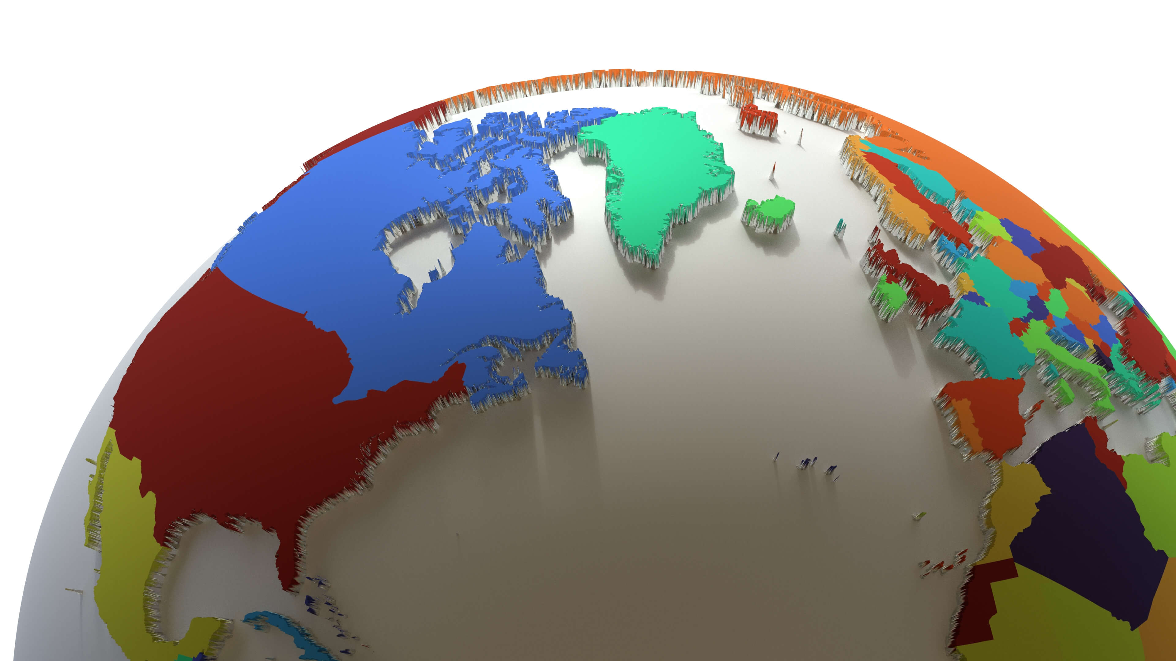 Earth Countries Globe - 3D Model by 3dstudio
