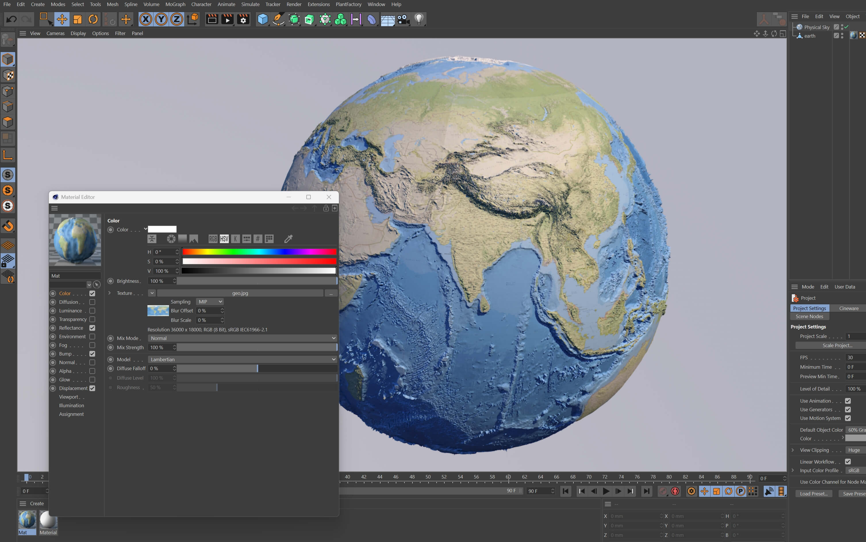 Earth Geographic Globe - 3D Model by 3dstudio