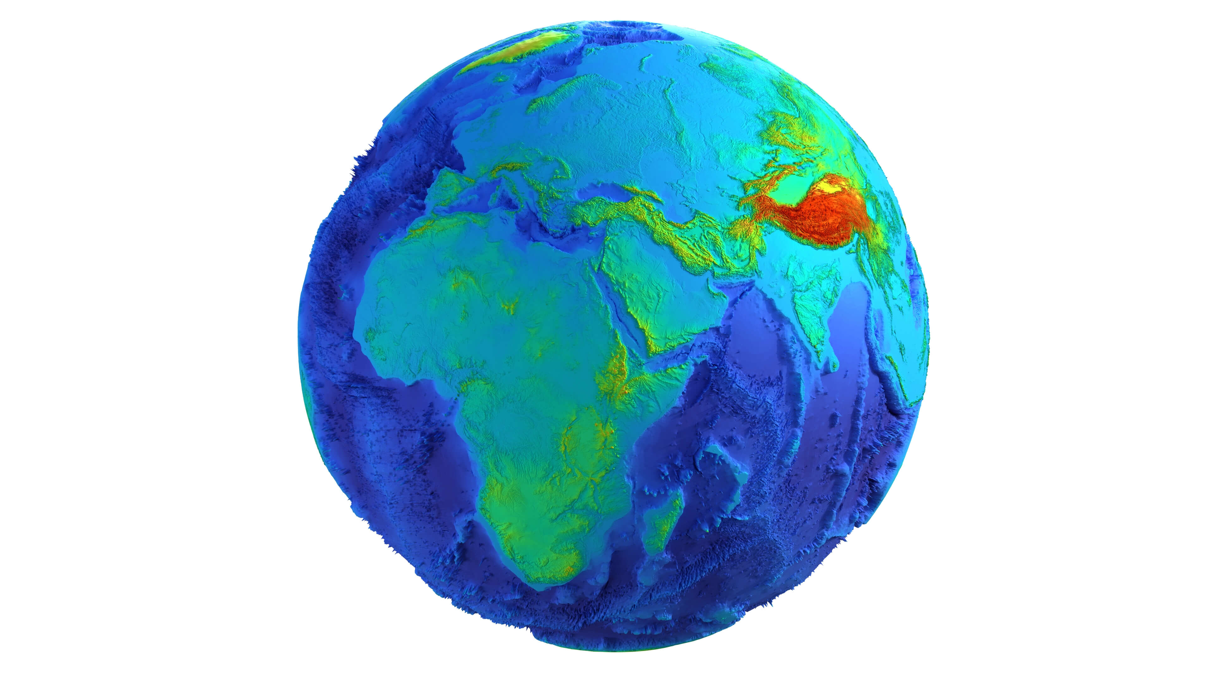 Earth Height Shaded Globe - 3D Model by 3dstudio
