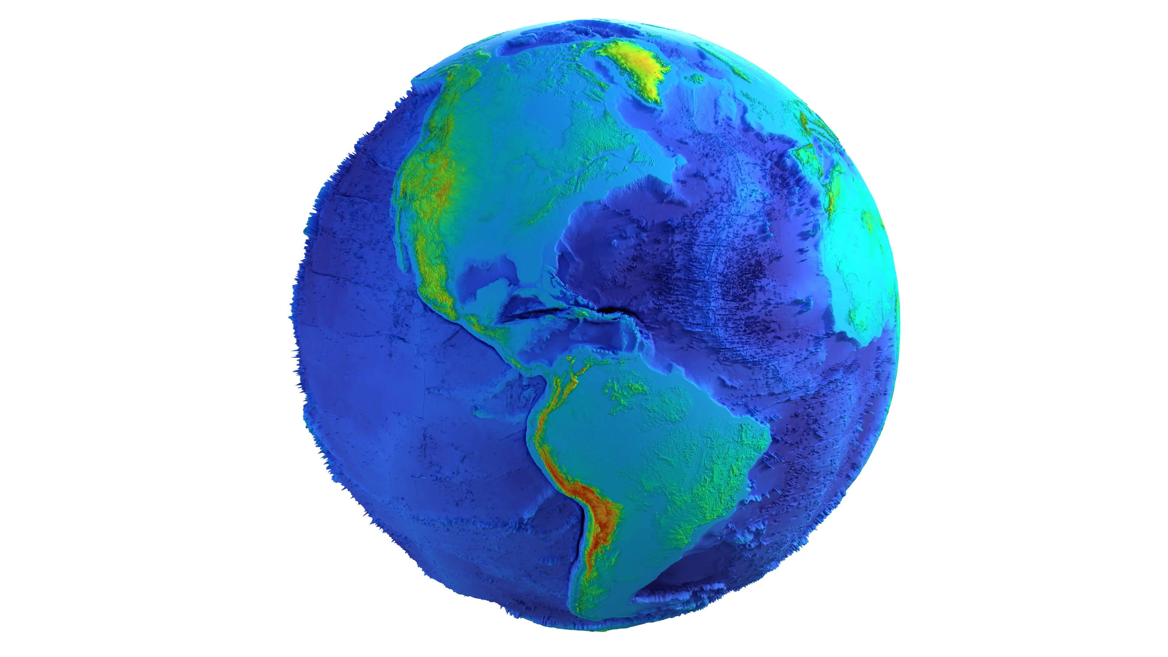 Earth Height Shaded Globe - 3D Model by 3dstudio