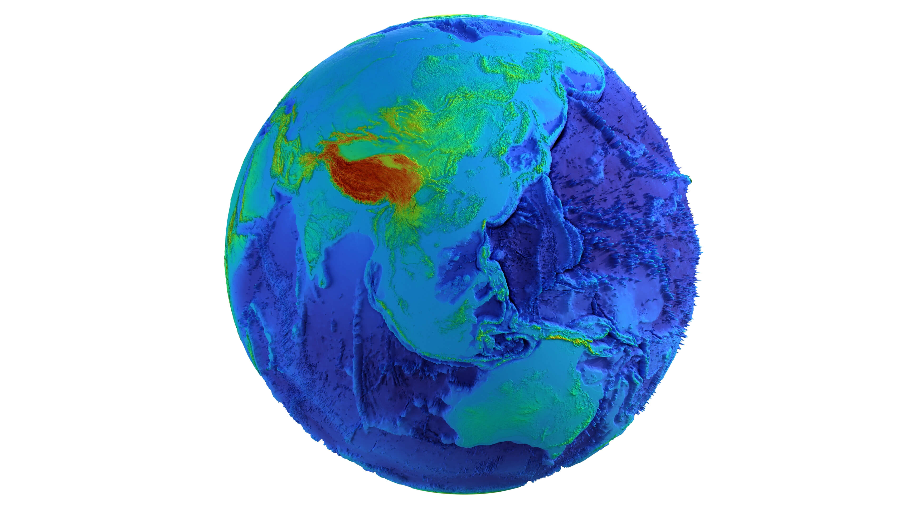 Earth Height Shaded Globe - 3D Model by 3dstudio