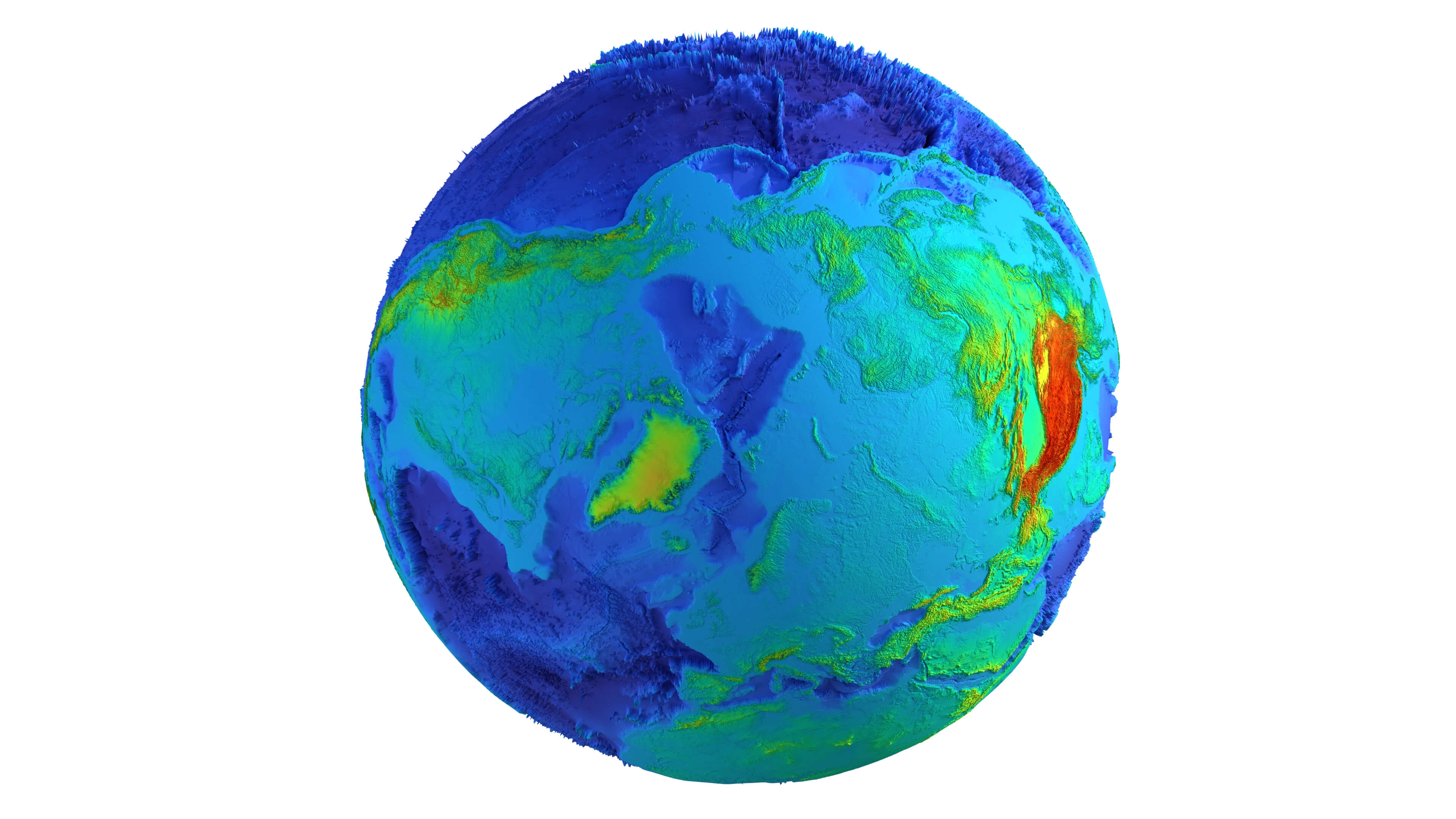 Earth Height Shaded Globe - 3D Model by 3dstudio