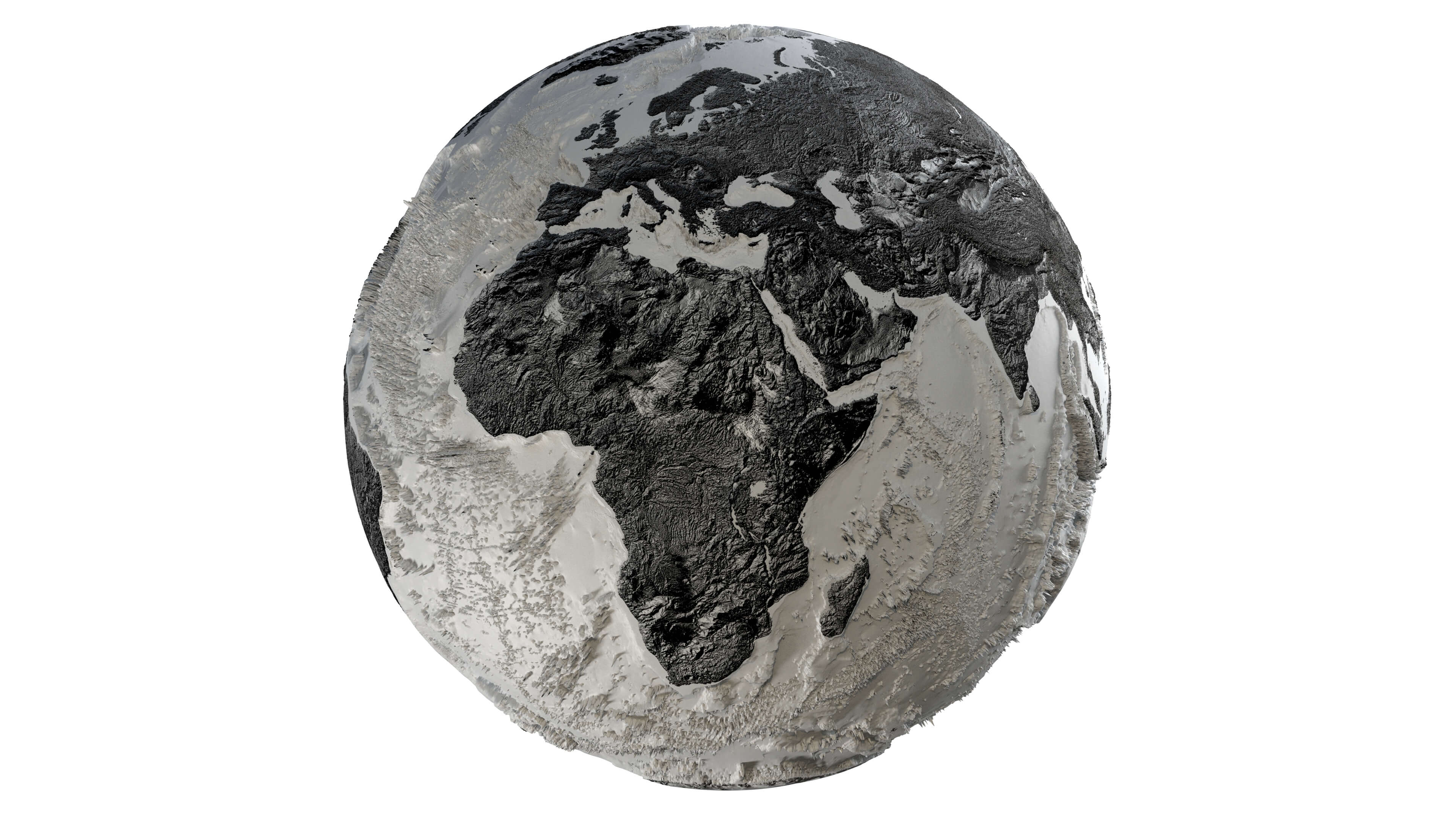 Earth Hill Shade Map Globe - 3D Model by 3dstudio