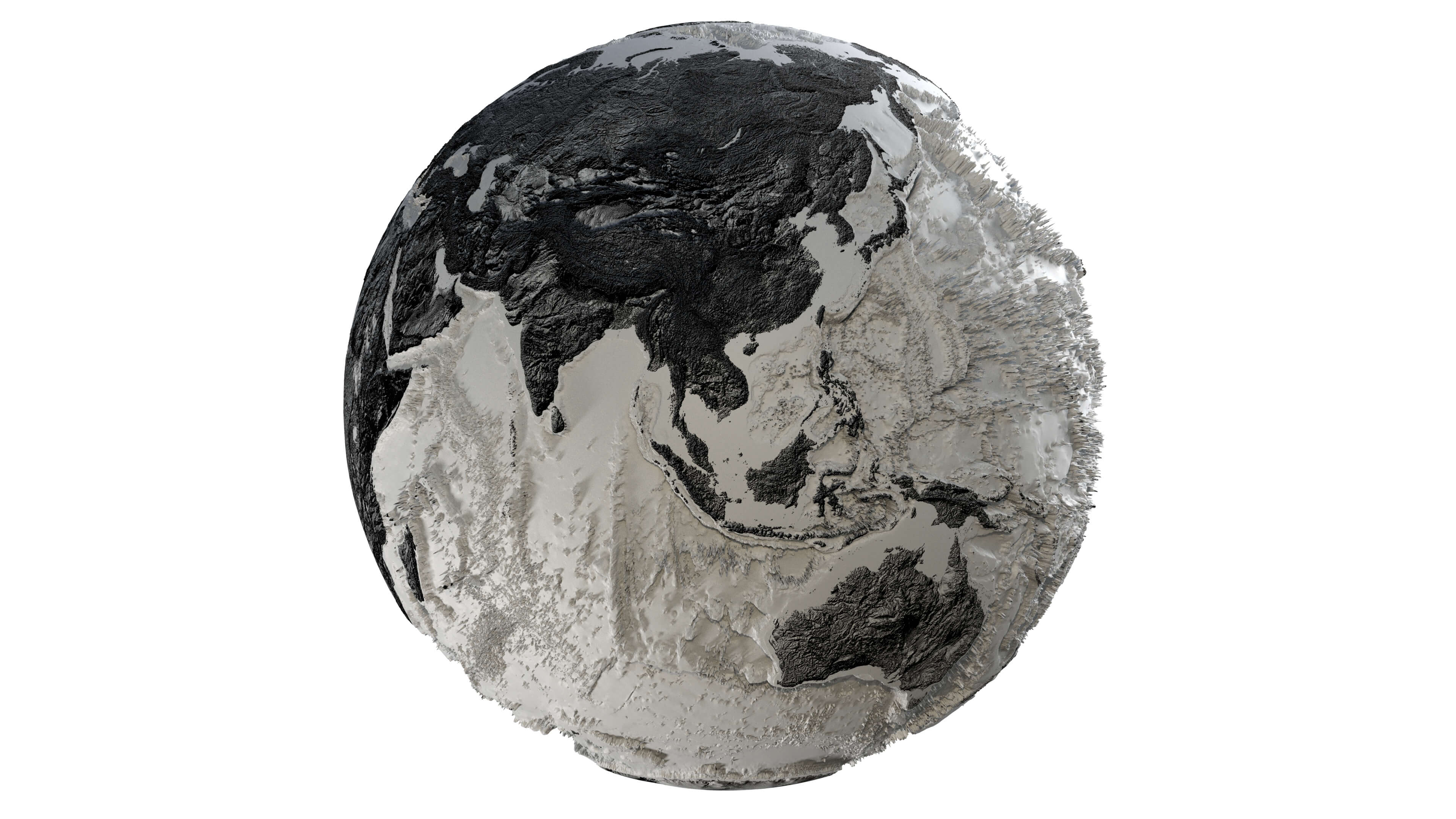 Earth Hill Shade Map Globe - 3D Model by 3dstudio