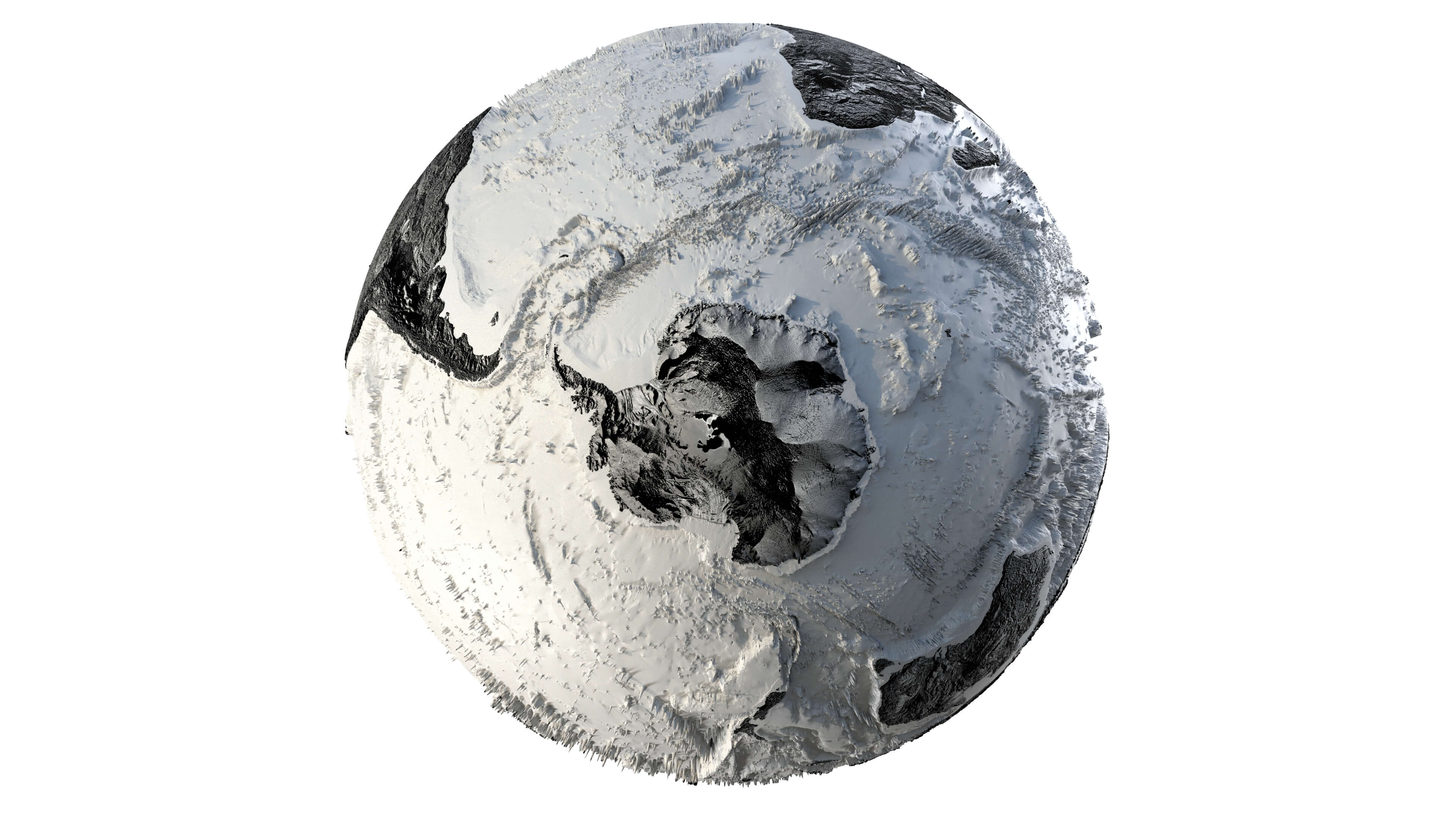 Earth Hill Shade Map Globe - 3D Model by 3dstudio