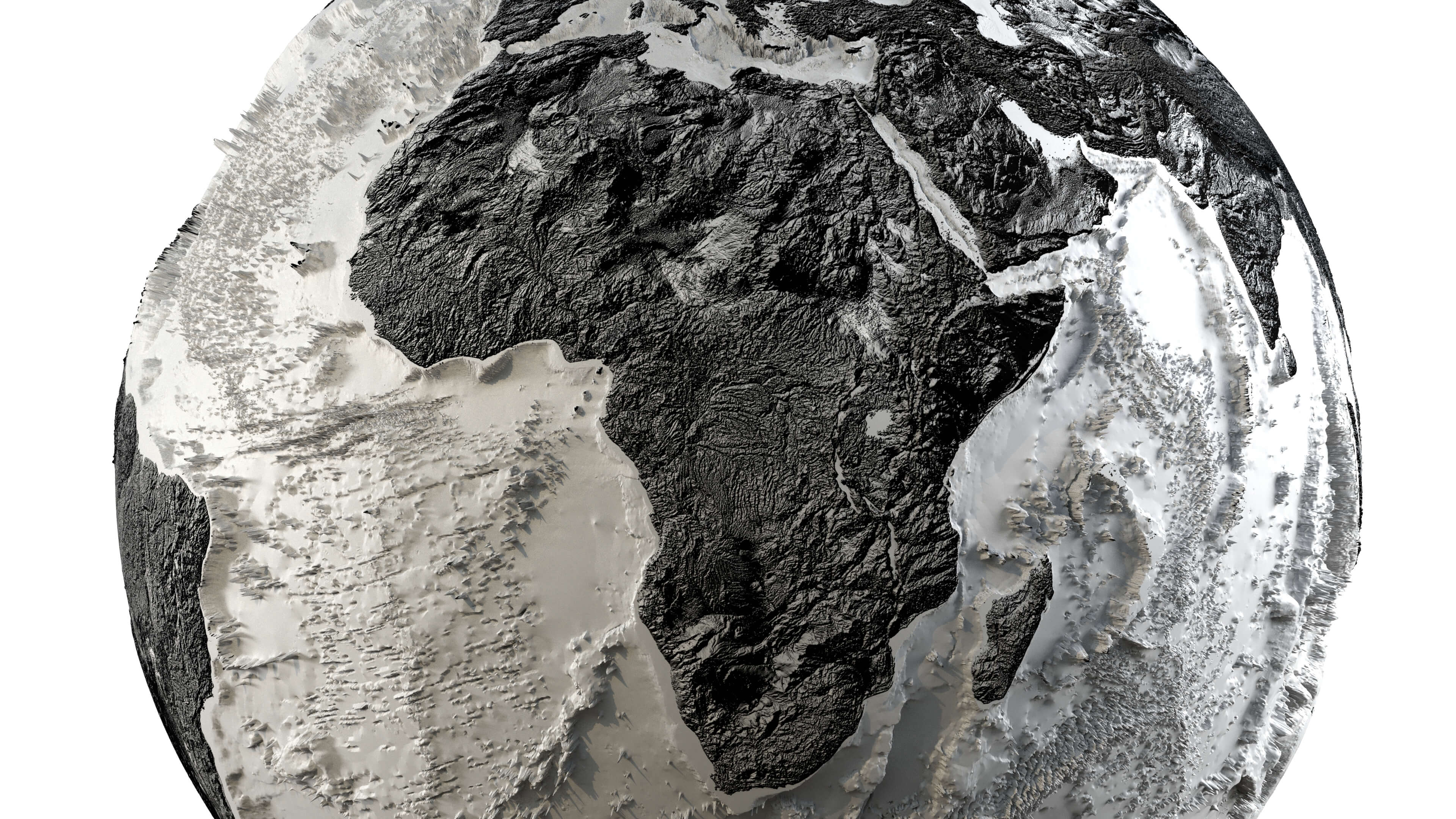 Earth Hill Shade Map Globe - 3D Model by 3dstudio