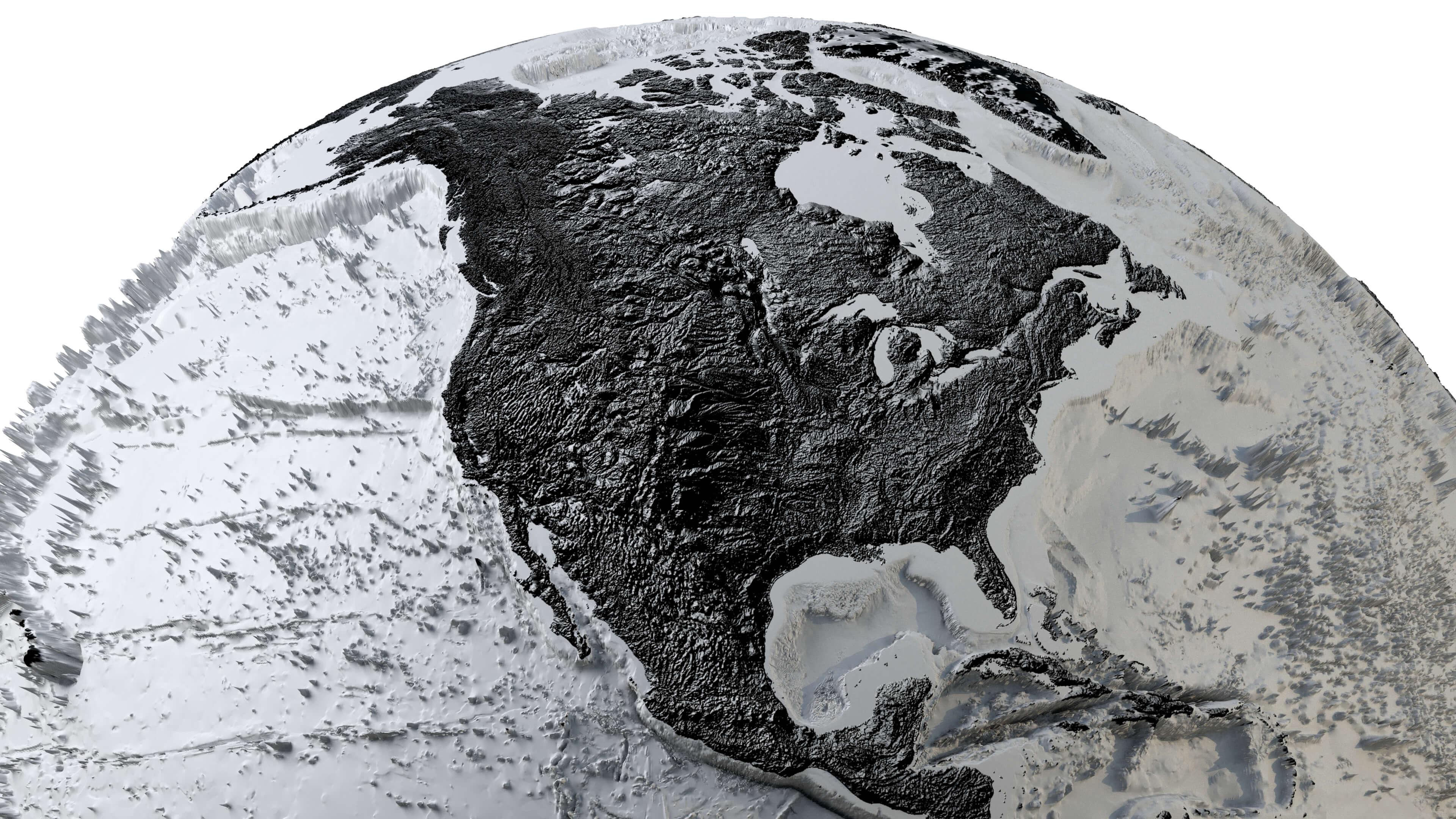 Earth Hill Shade Map Globe - 3D Model by 3dstudio