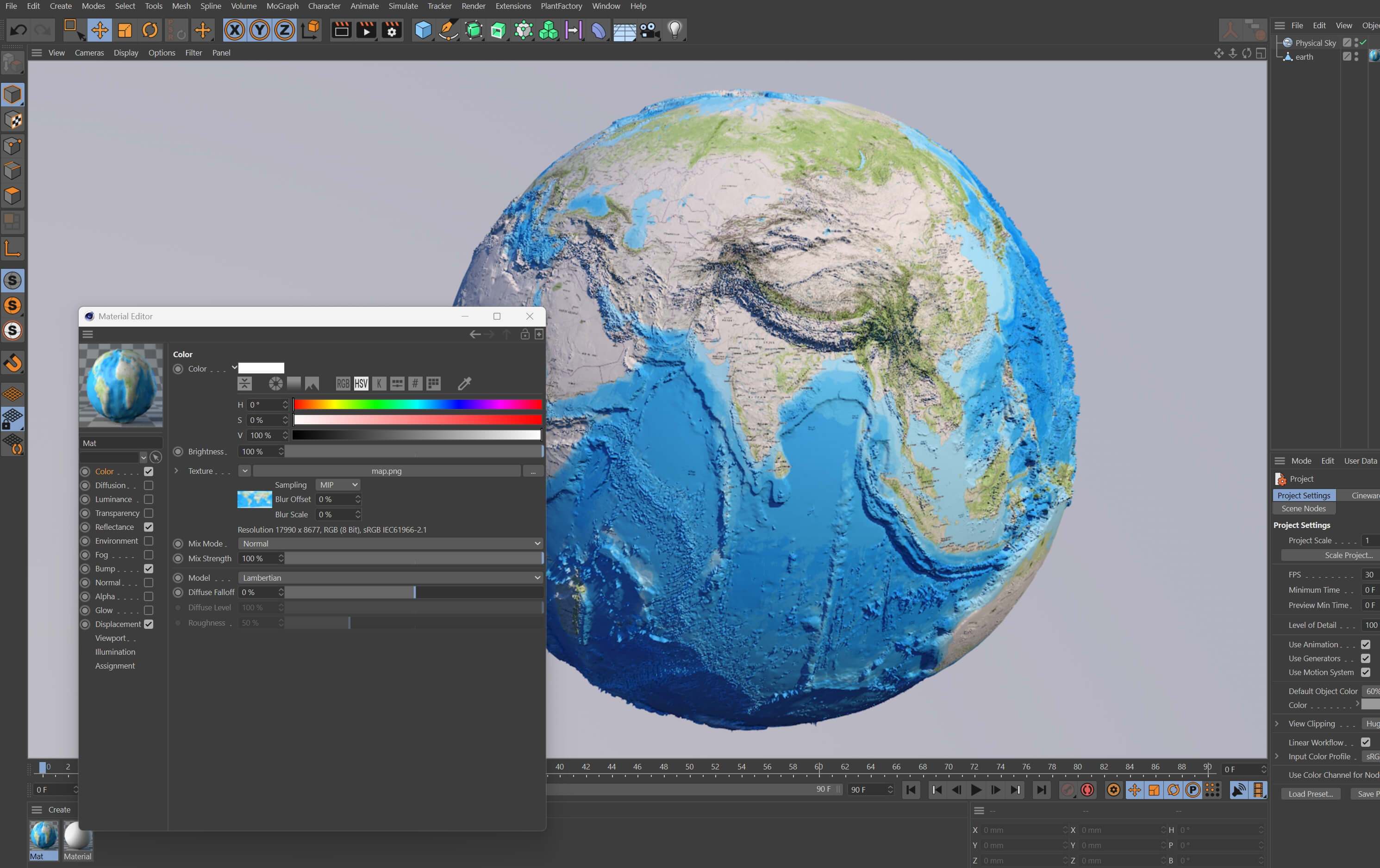 Earth Map Globe - 3D Model by 3dstudio