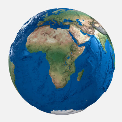 Earth No Cloud Globe - 3D Model by 3dstudio